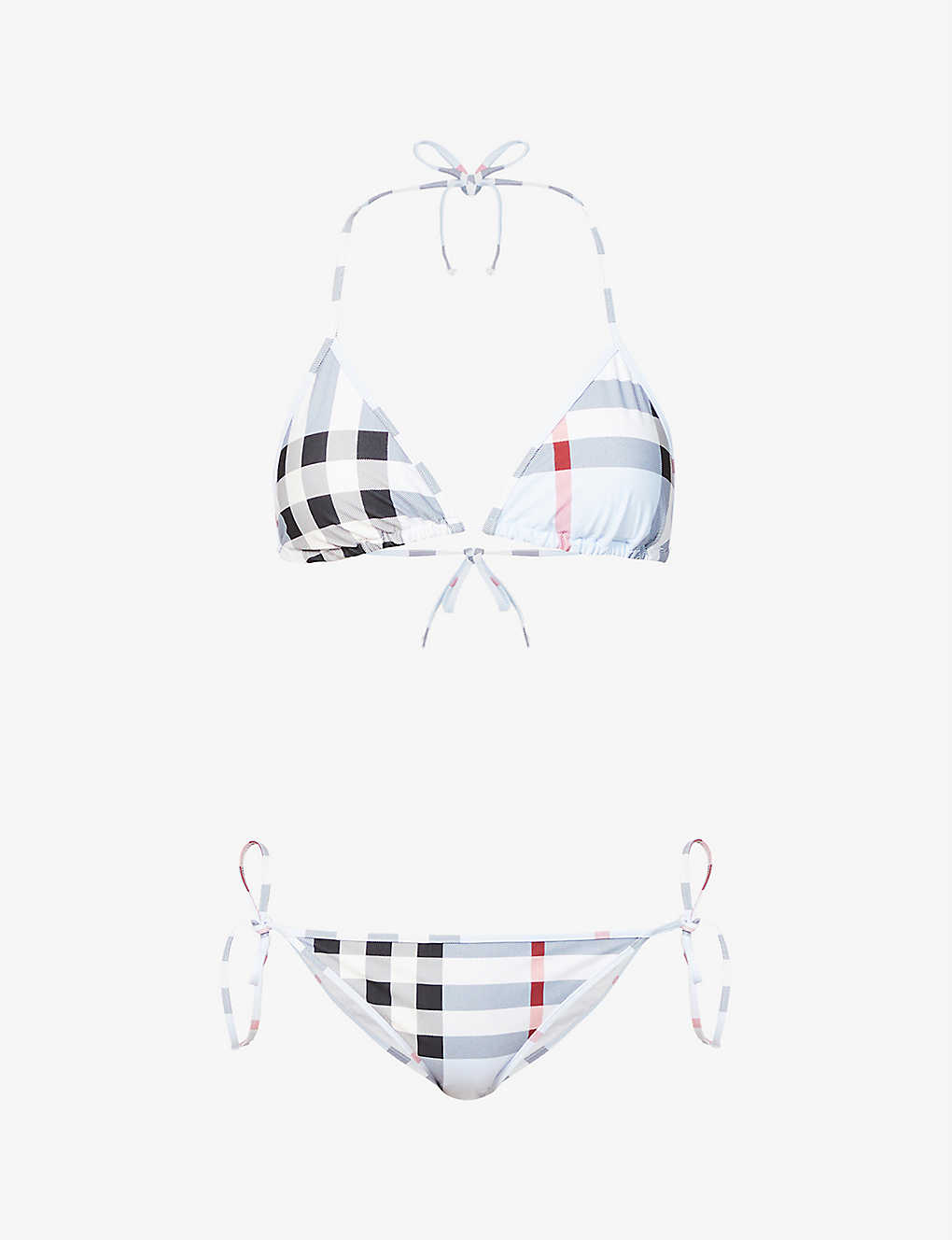 BURBERRY Checked Triangle Bikini Set | endource