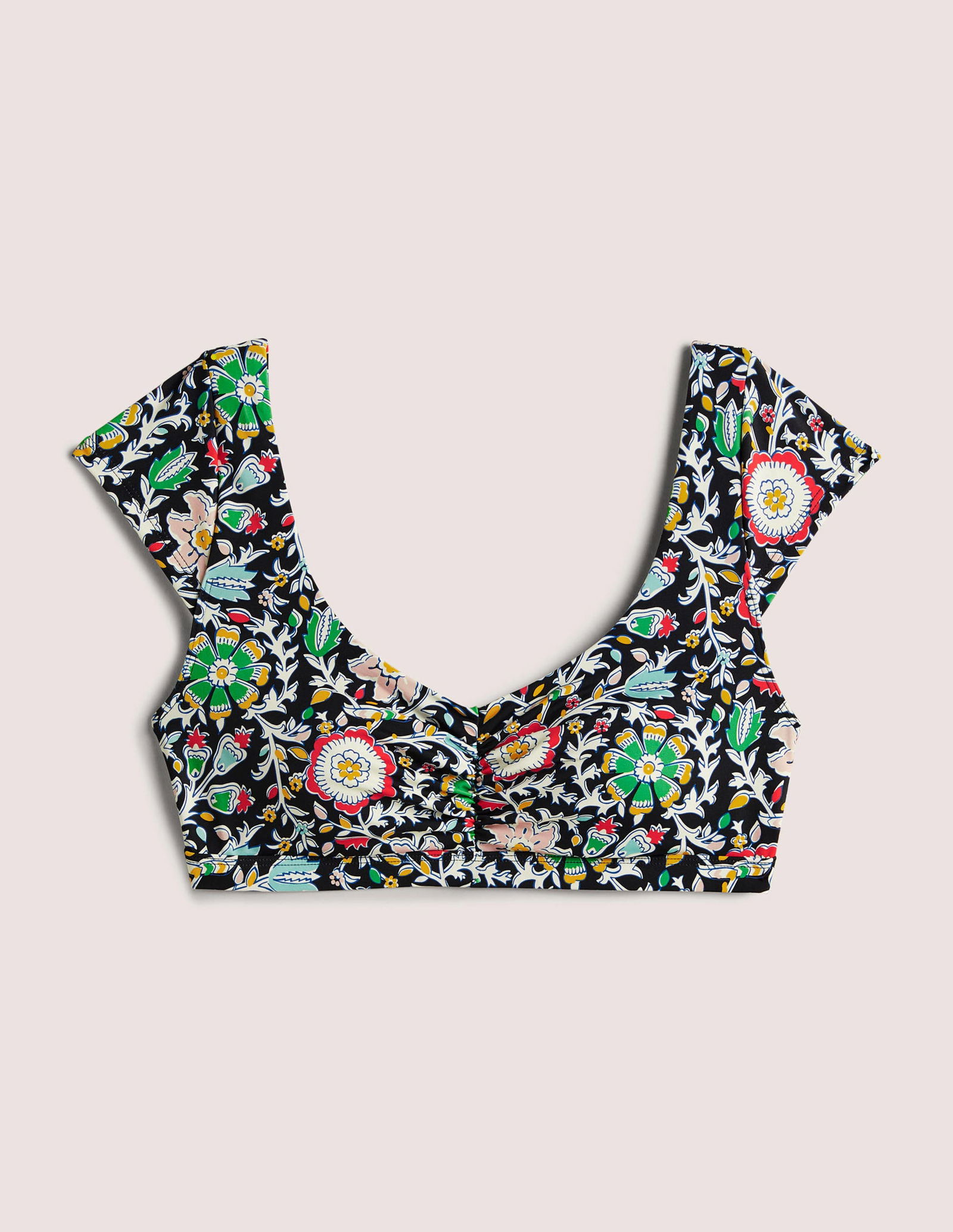 BODEN Cap Sleeve Bikini Top in Multi, Enchanting Twig | endource