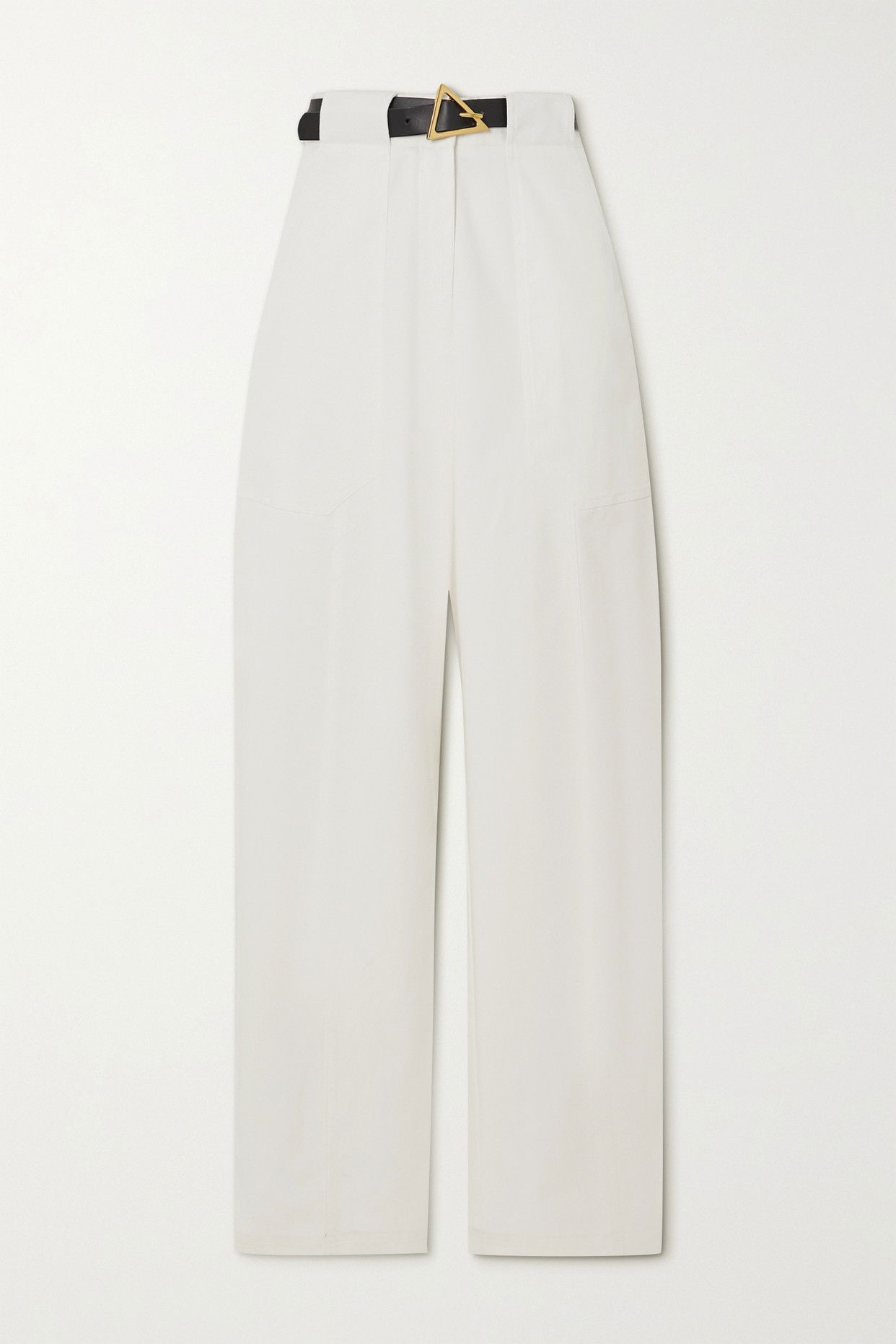 MATTEAU Paneled Straight-Leg Pants in White | endource