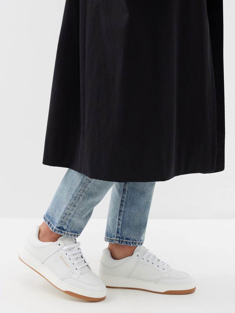 SAINT LAURENT SL61 Leather Trainers in White | Endource