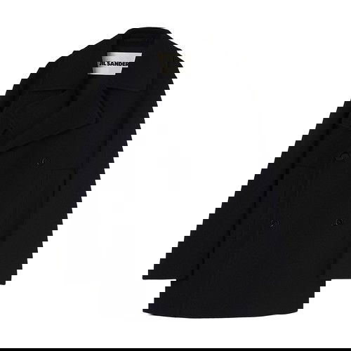 JIL SANDER Wool Coat in Black | Endource