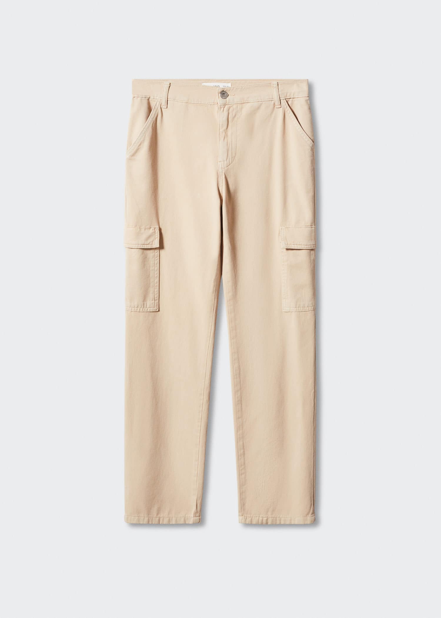 MANGO Pocket Cargo Jeans in Ecru | Endource