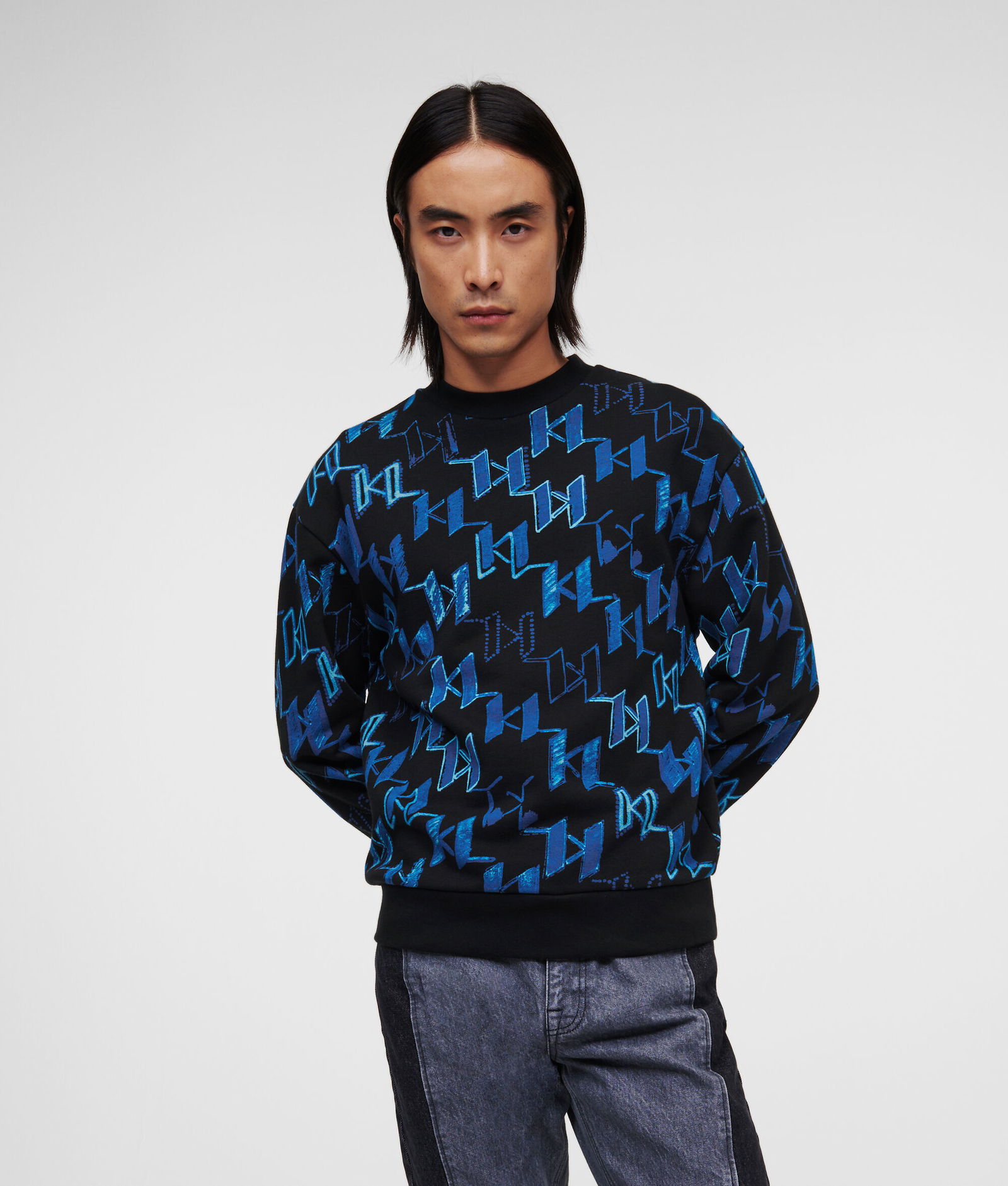 KARL LAGERFELD Graffiti Monogram Sweatshirt | Endource