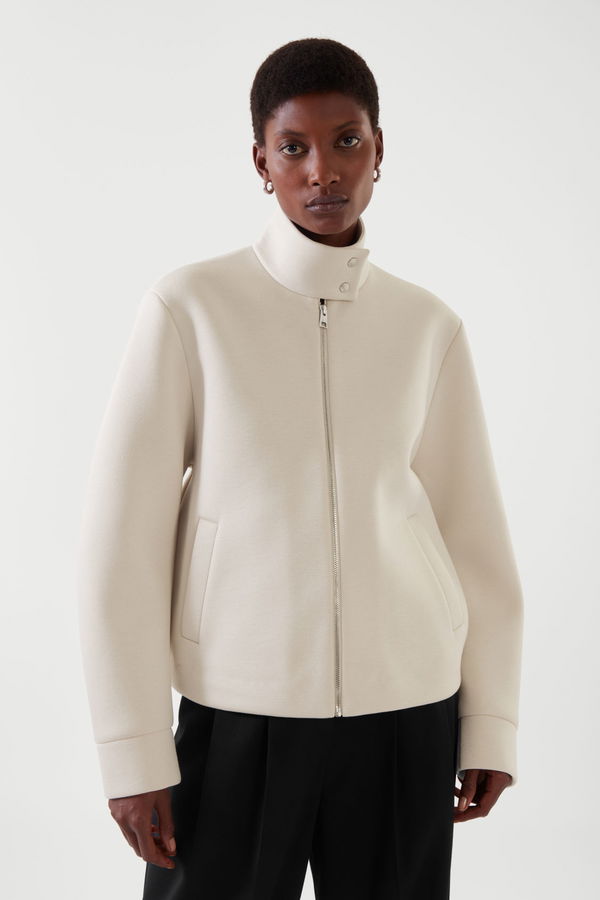 COS Boxy Jacket in LIGHT BEIGE | Endource