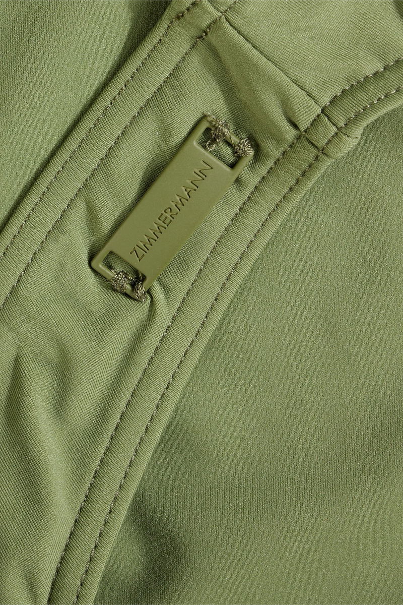 ZIMMERMANN Separates Sculpt Low-Rise Bikini Briefs in Green | Endource