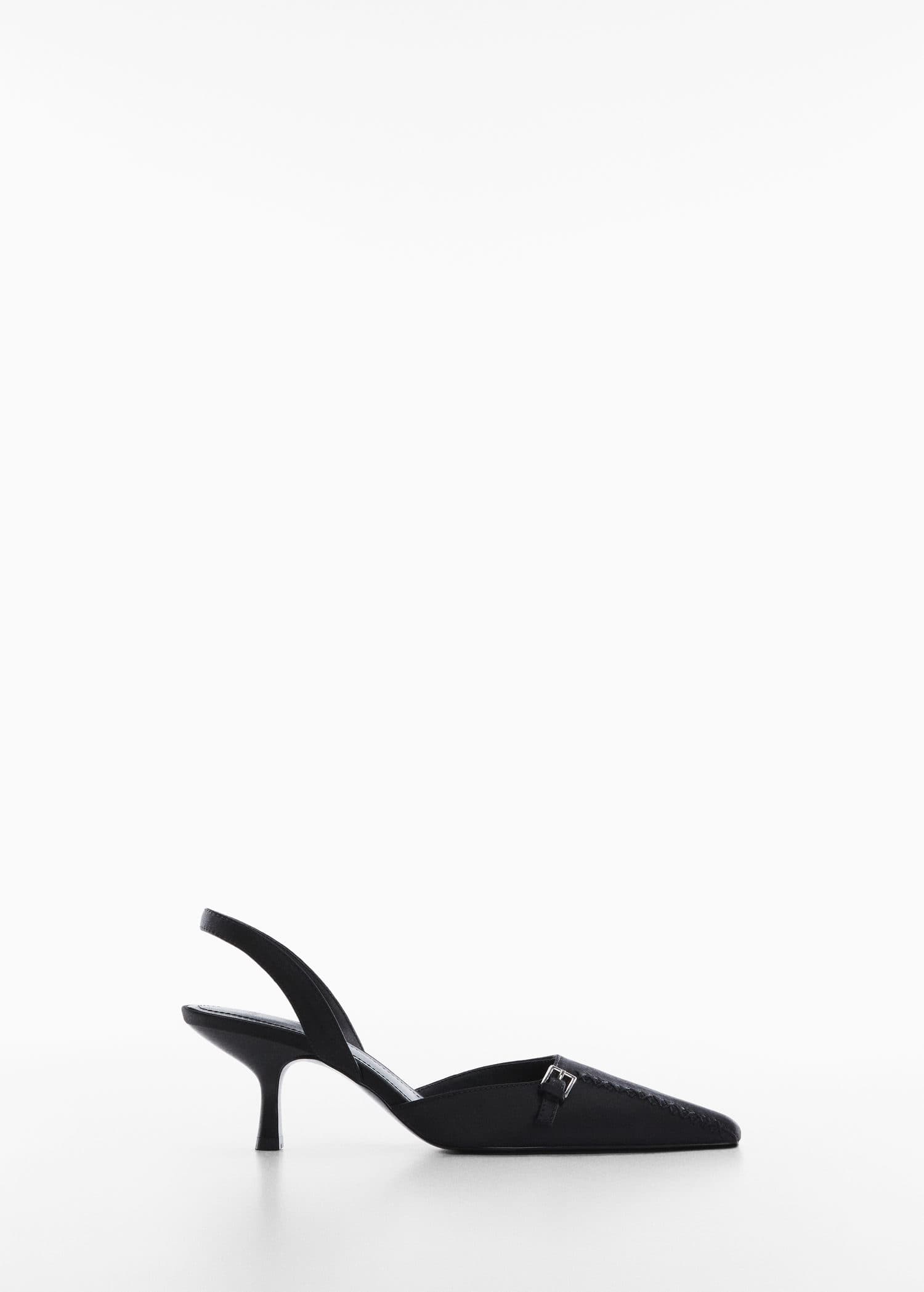 MANGO Sling Back Heel Shoes in Black | Endource