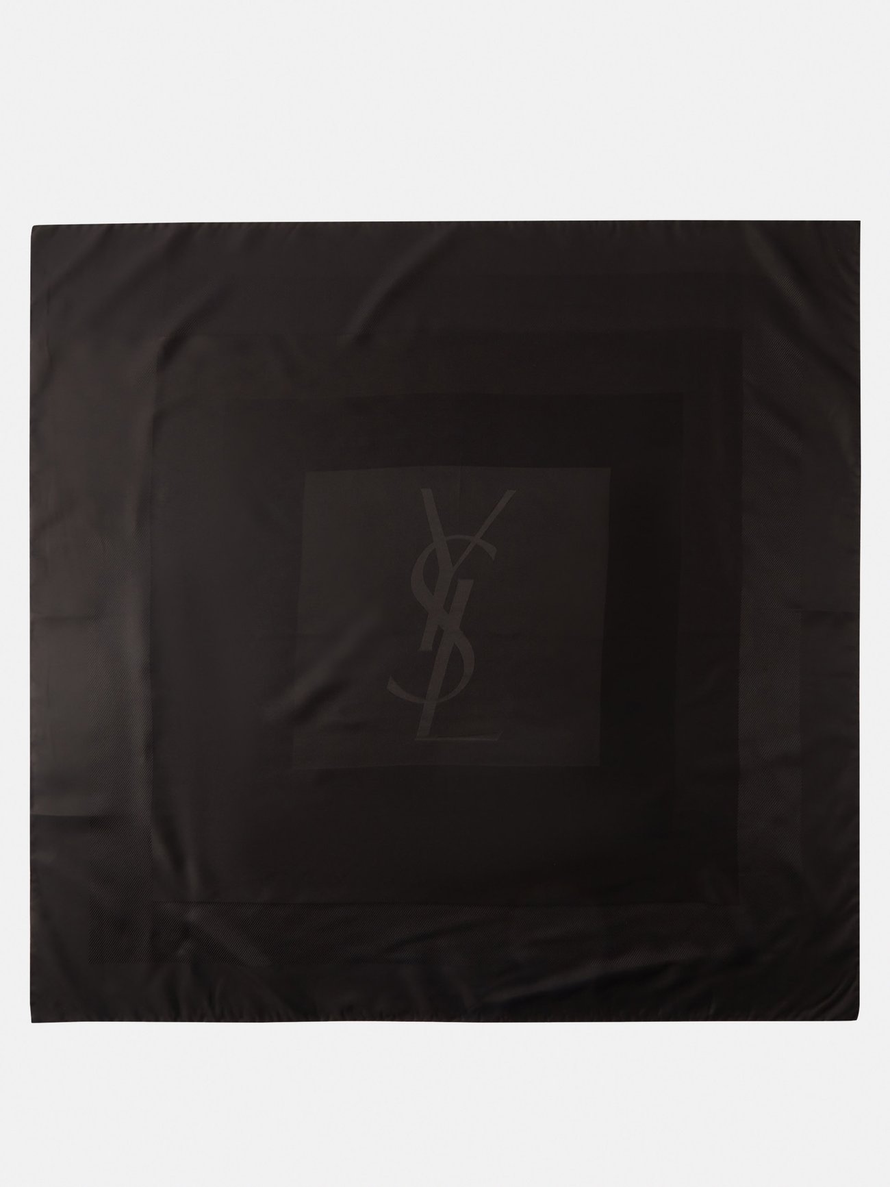 SAINT LAURENT YSL-Logo Silk-Twill Scarf | Endource