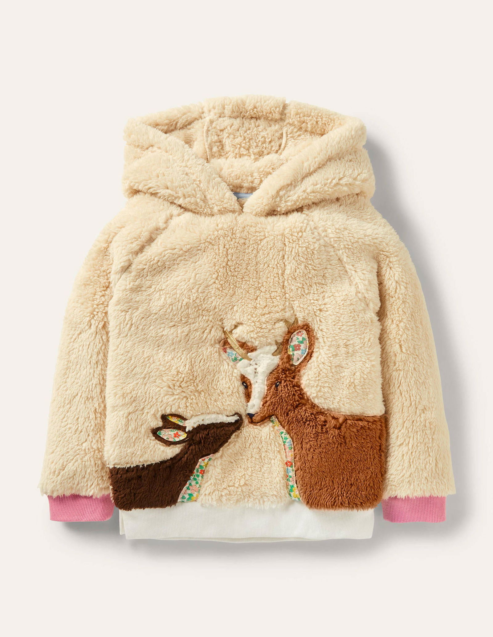BODEN Appliqué Borg Hoodie | endource
