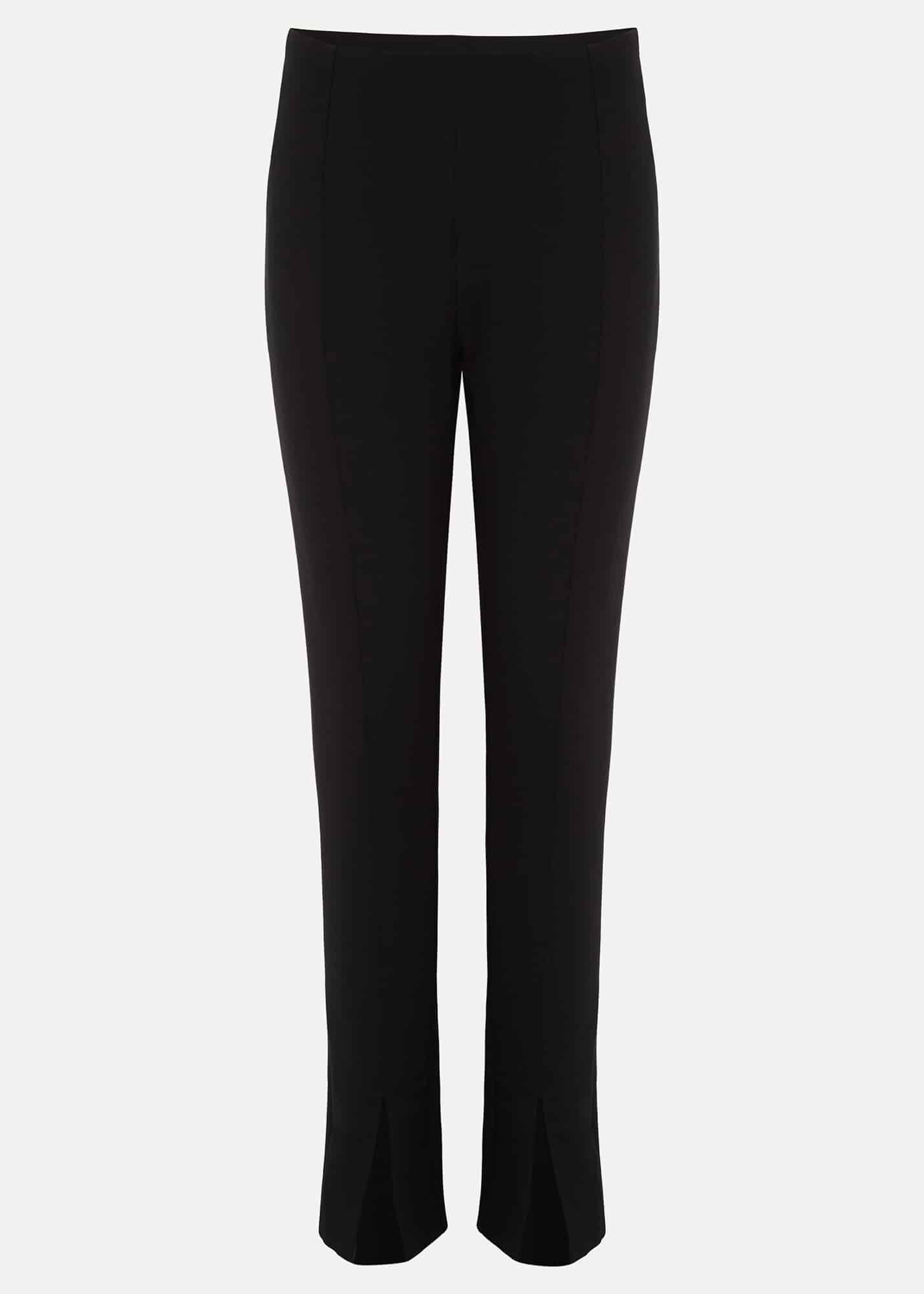 PHASE EIGHT Trixie Split Front Ponte Leggings in Black | Endource