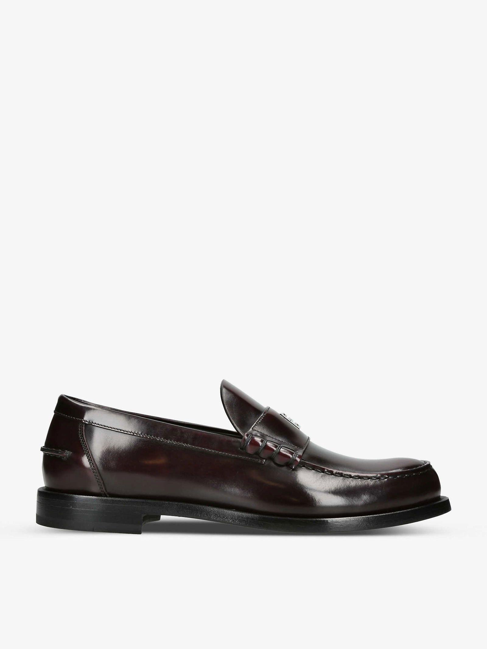 GIVENCHY Mr G Panelled Leather Loafers in WINE | endource