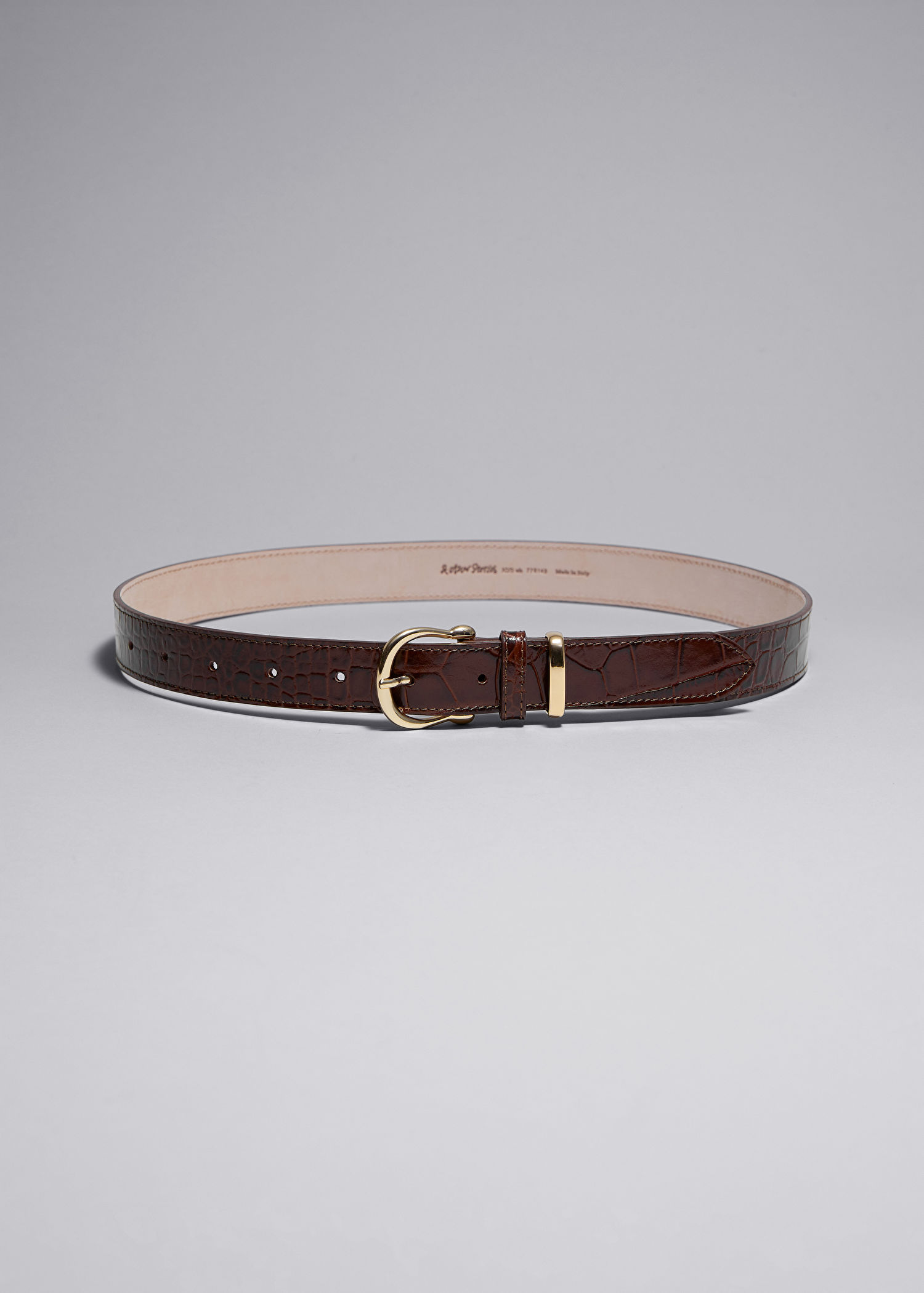 & OTHER STORIES Croco Leather Belt | endource