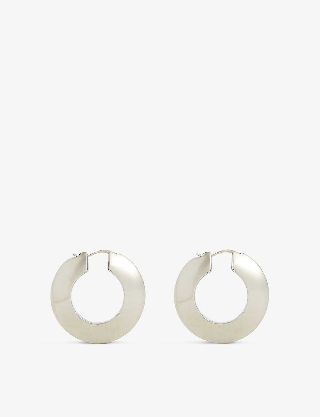 ALEXANDER MCQUEEN Eyelet Brass Earrings in SILVER | Endource