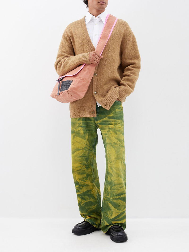 ACNE STUDIOS Korval Textured-Knit Cardigan in Brown | endource