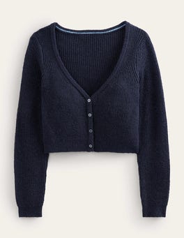 BODEN Cropped Fluffy Cardigan | Endource