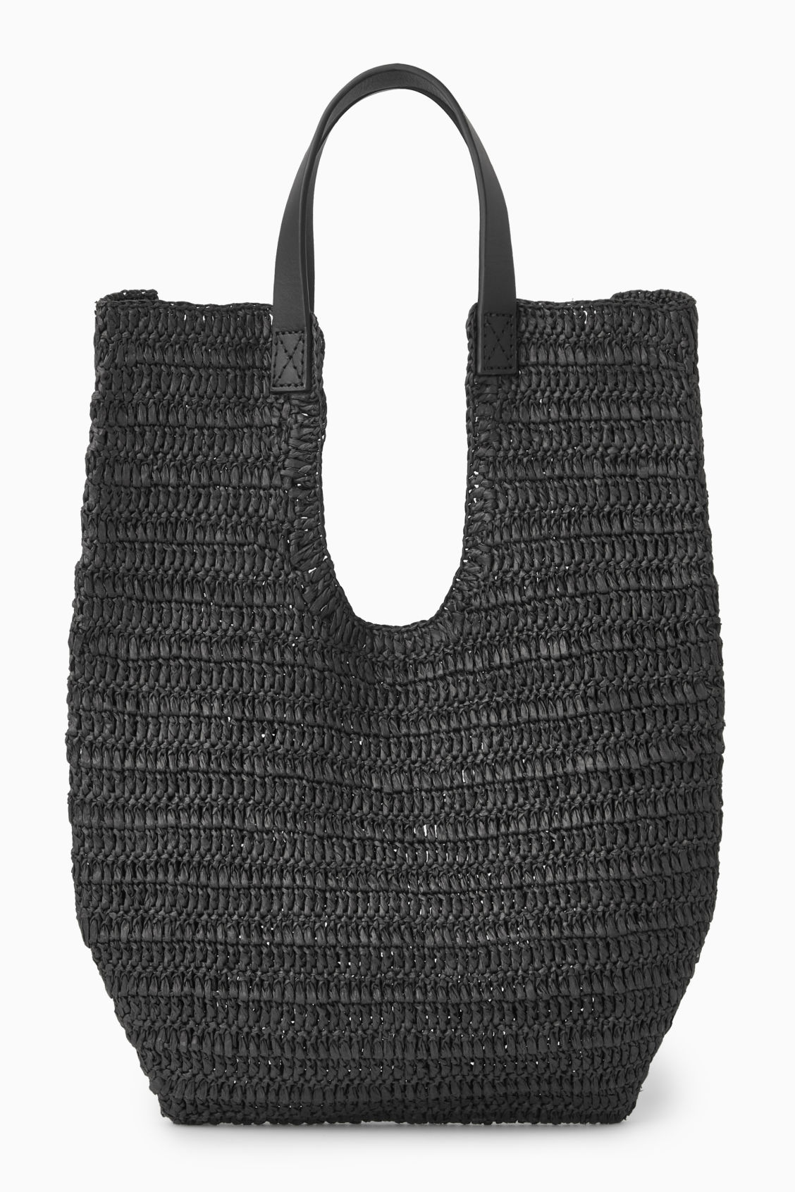 COS Mini Raffia Bag in BLACK | endource