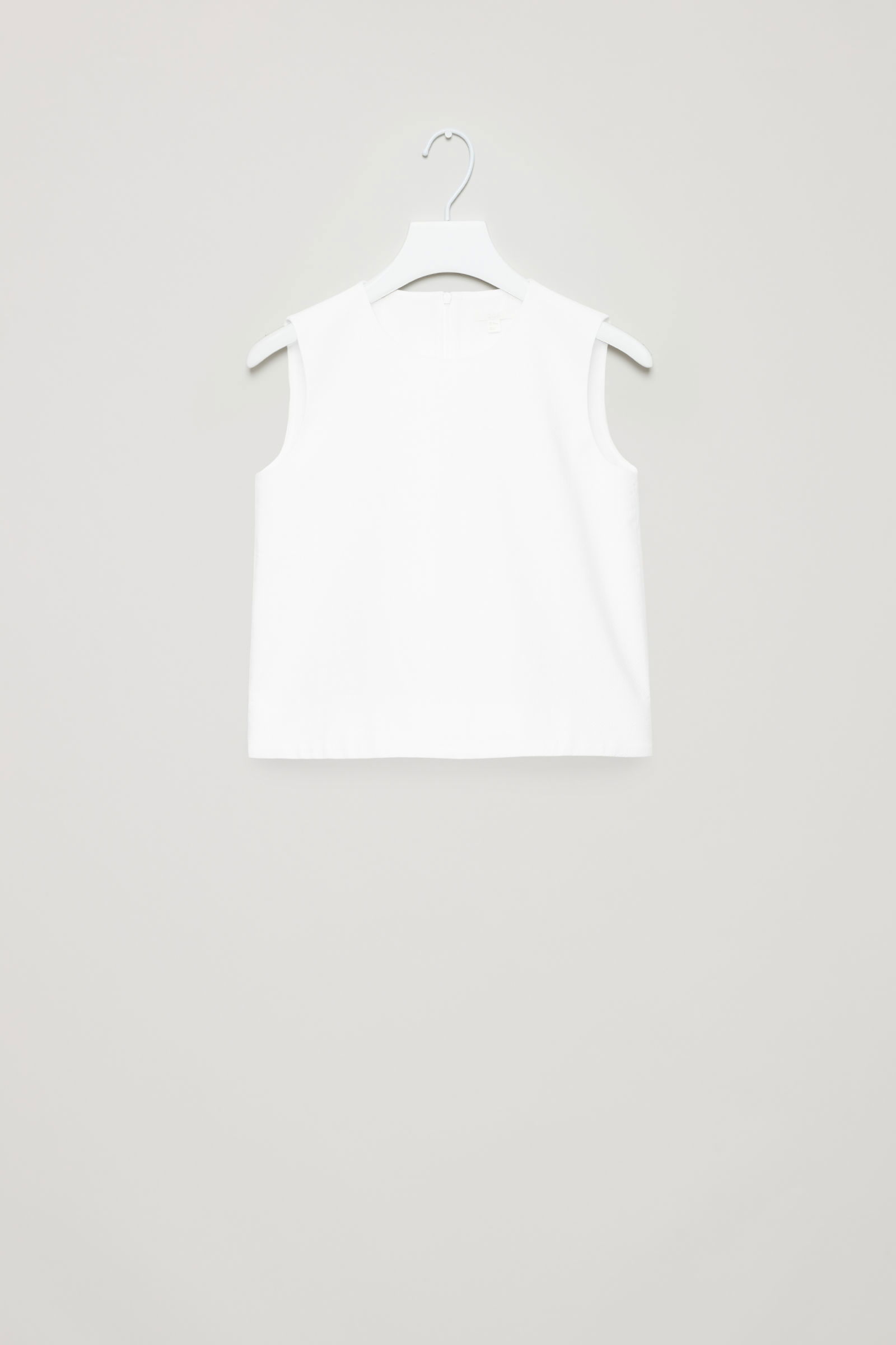 COS Boxy Vest Top in White | endource