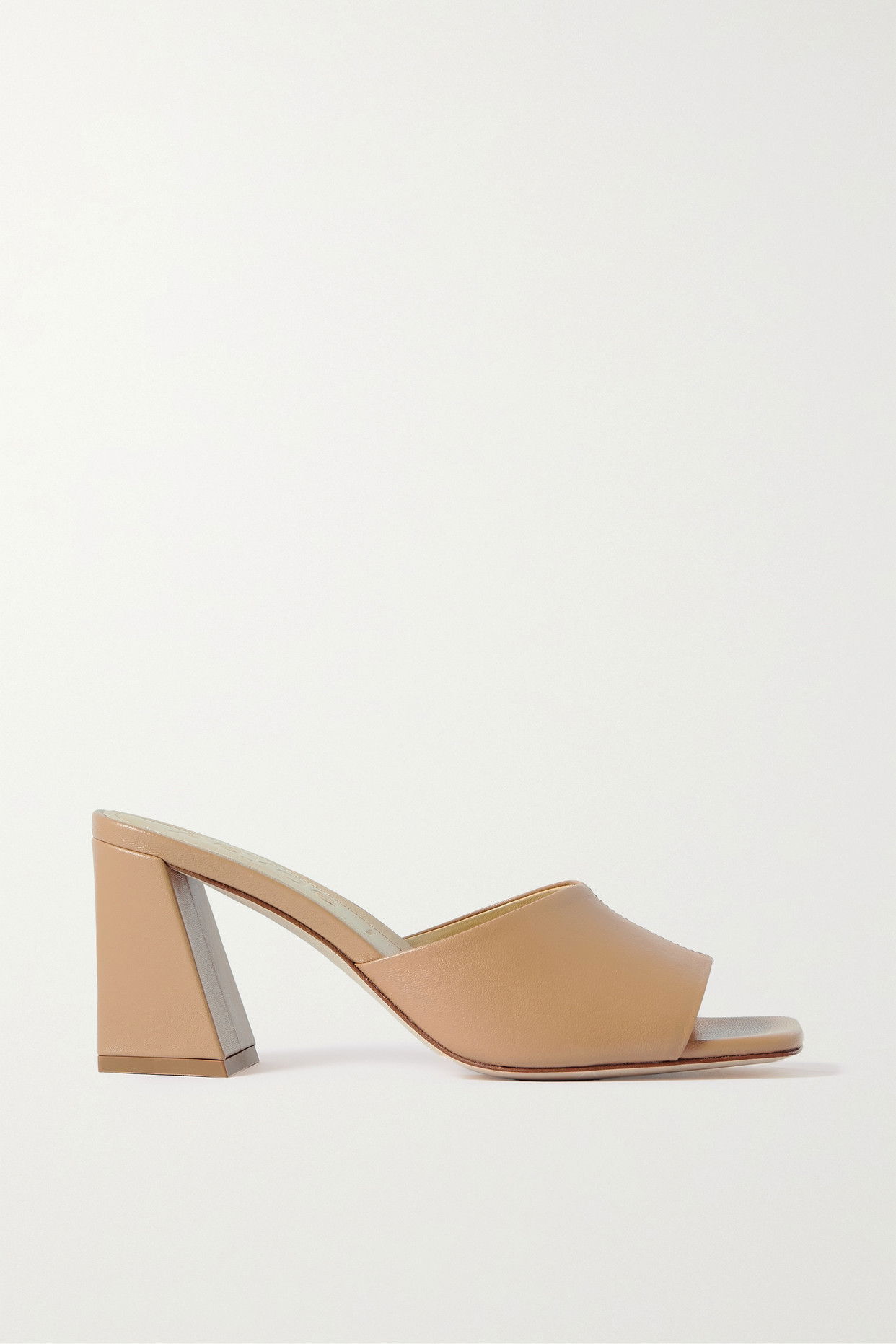 AEYDE Sandi Leather Mules in Brown | endource