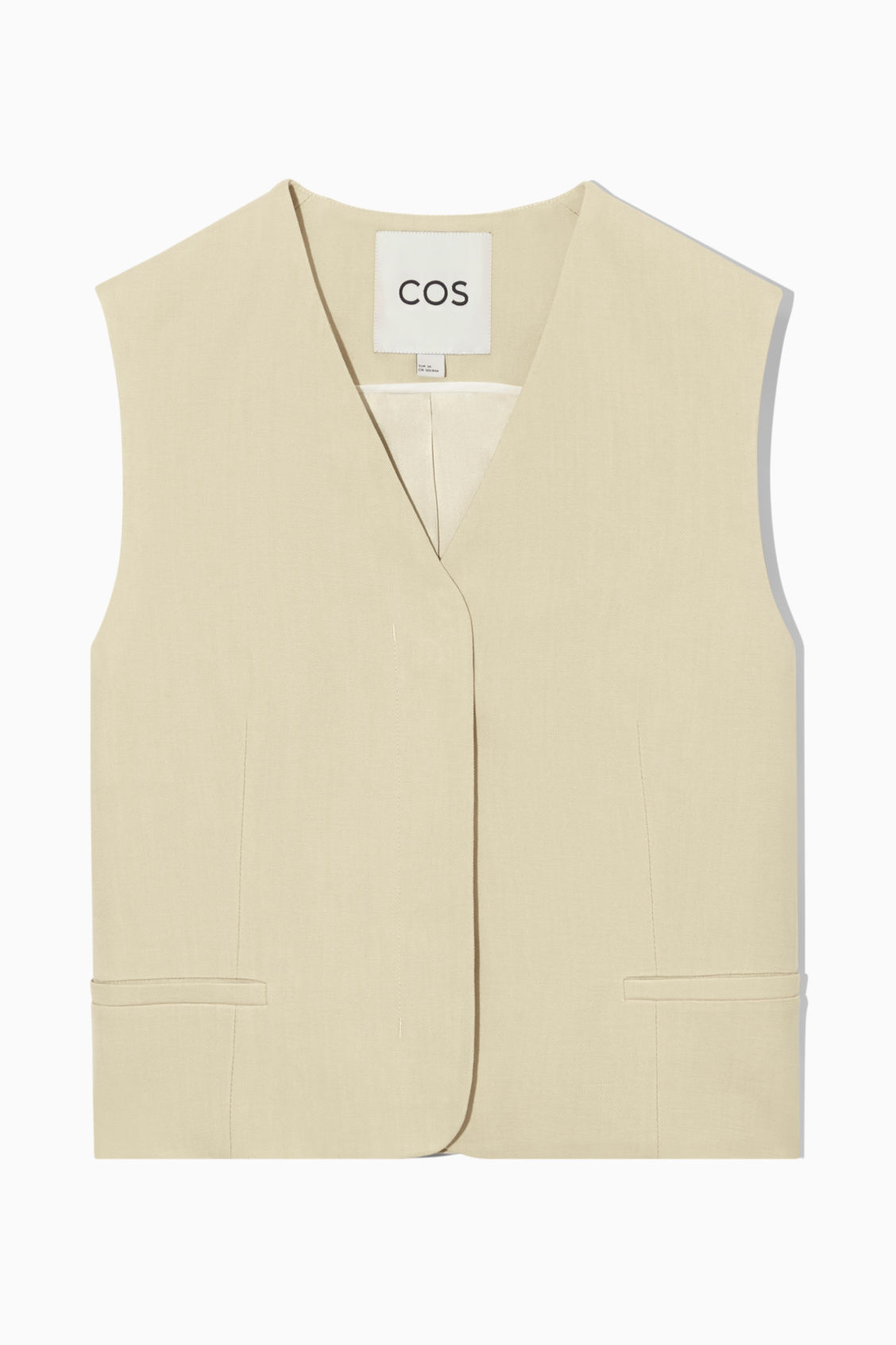 COS Single-Breasted Waistcoat in BEIGE | endource