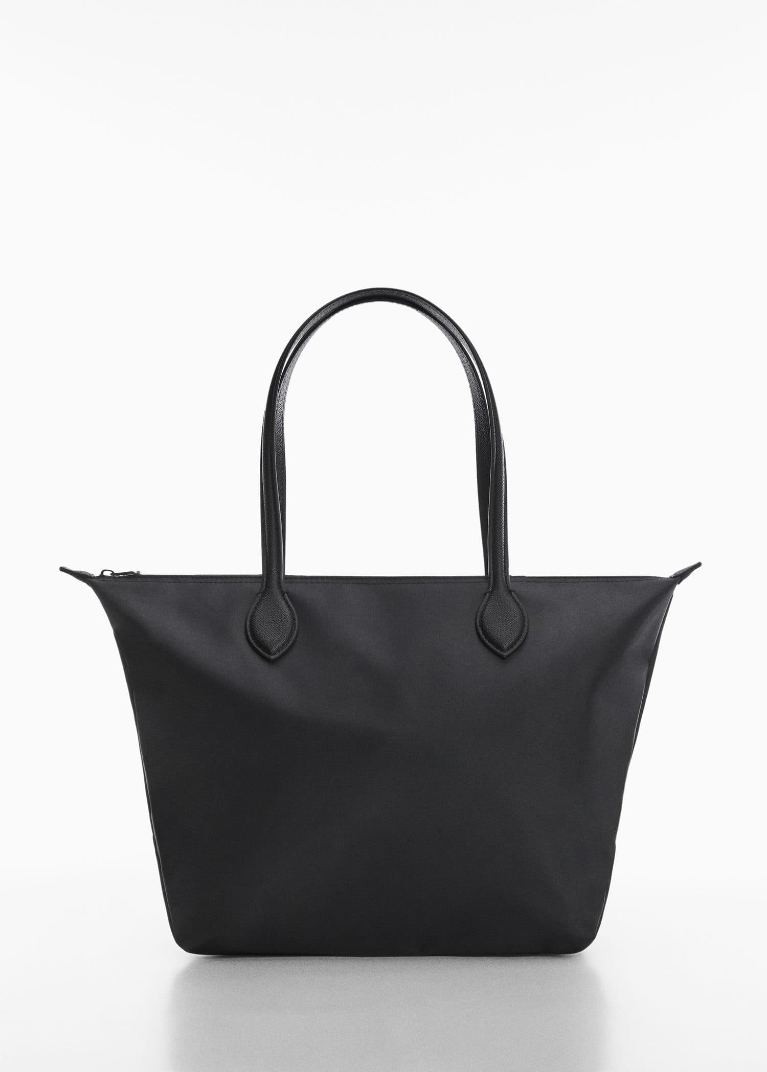 MANGO Nylon Shopper Bag in Black | endource