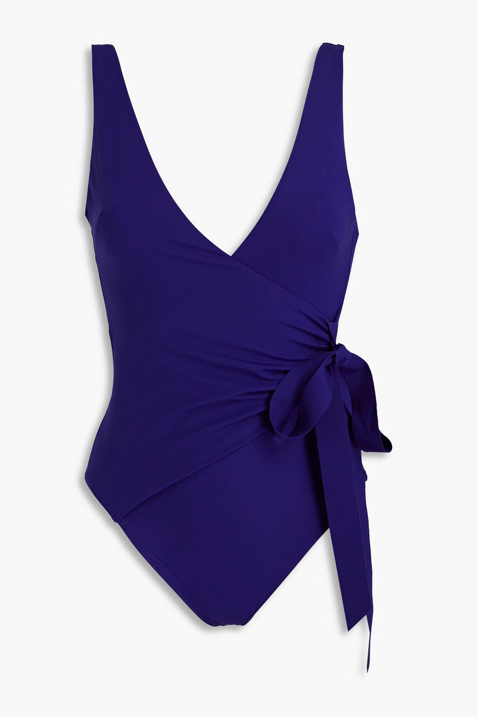 ZIMMERMANN Separates Sculpt Wrap-Effect Swimsuit in Blue | Endource