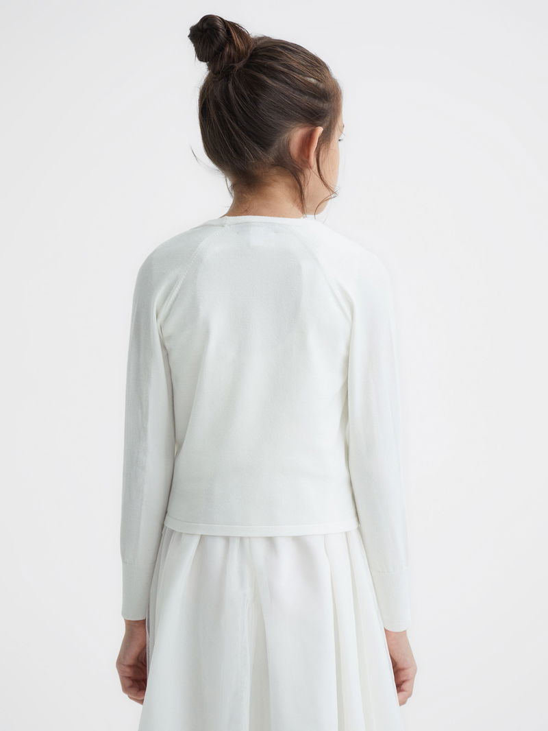 REISS Matilda Wrap Cardigan in Ivory | Endource