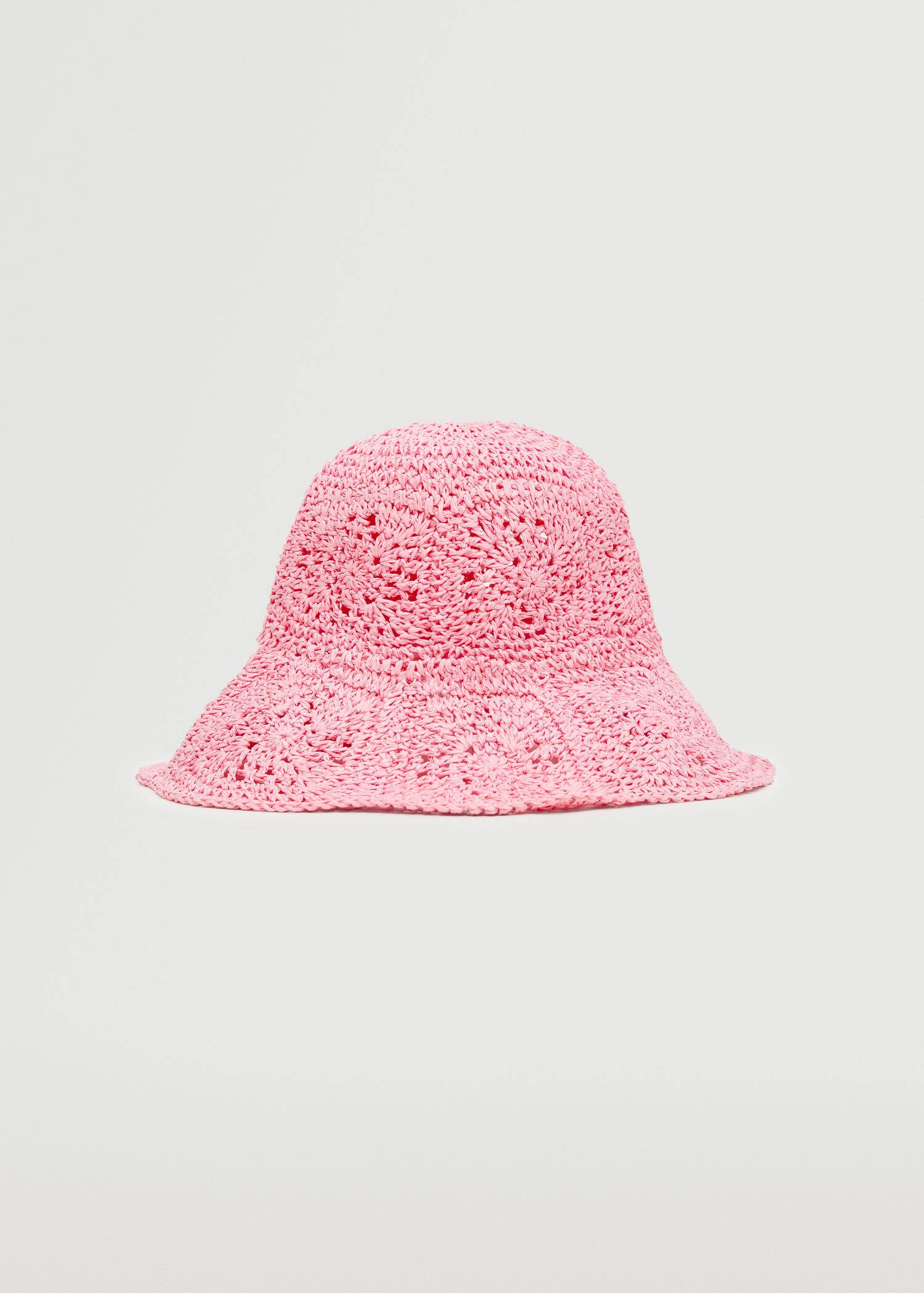 MANGO Braided Bucket Hat in Pink | endource