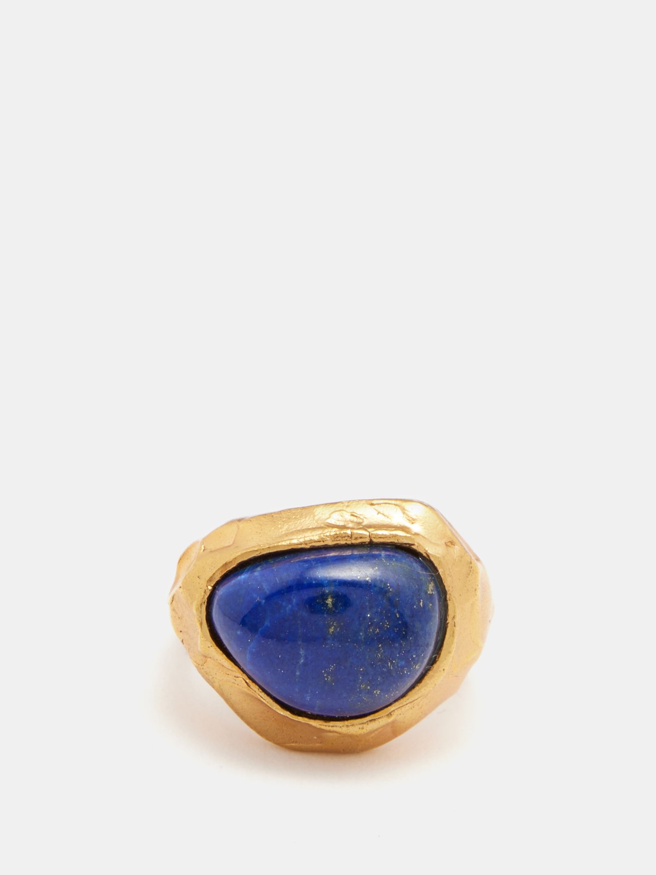 ALIGHIERI The Horizon Calling Recycled 24kt Gold-Plated Ring in Gold ...