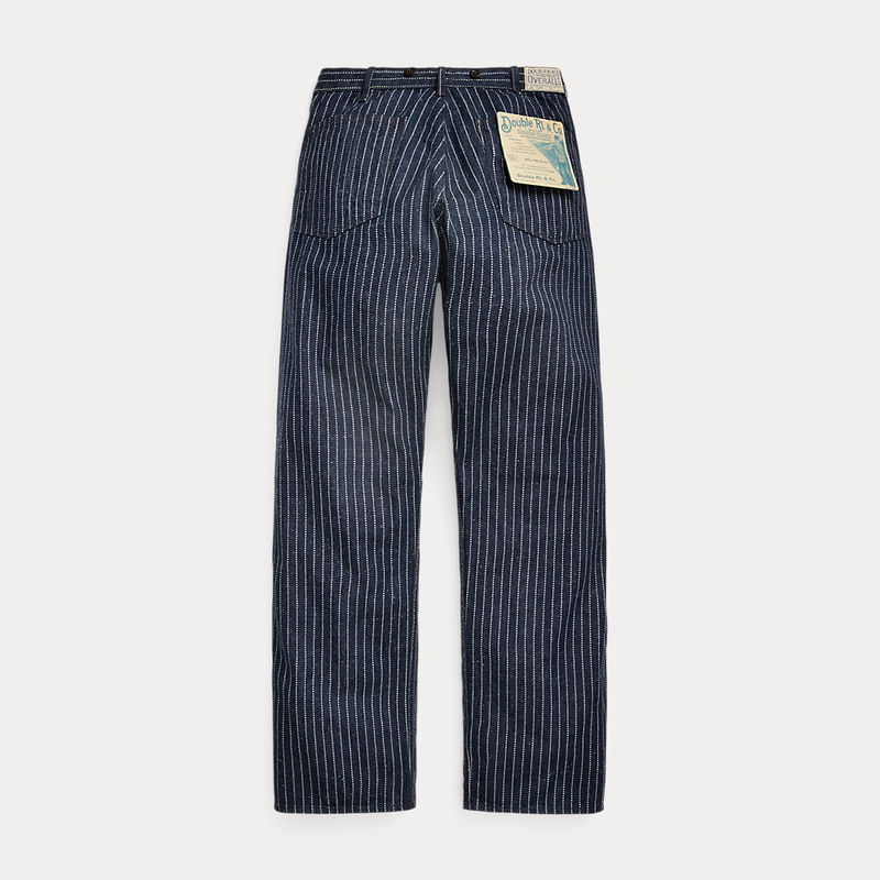 RALPH LAUREN RRL Limited-Edition Striped Denim Trouser in Blue | endource