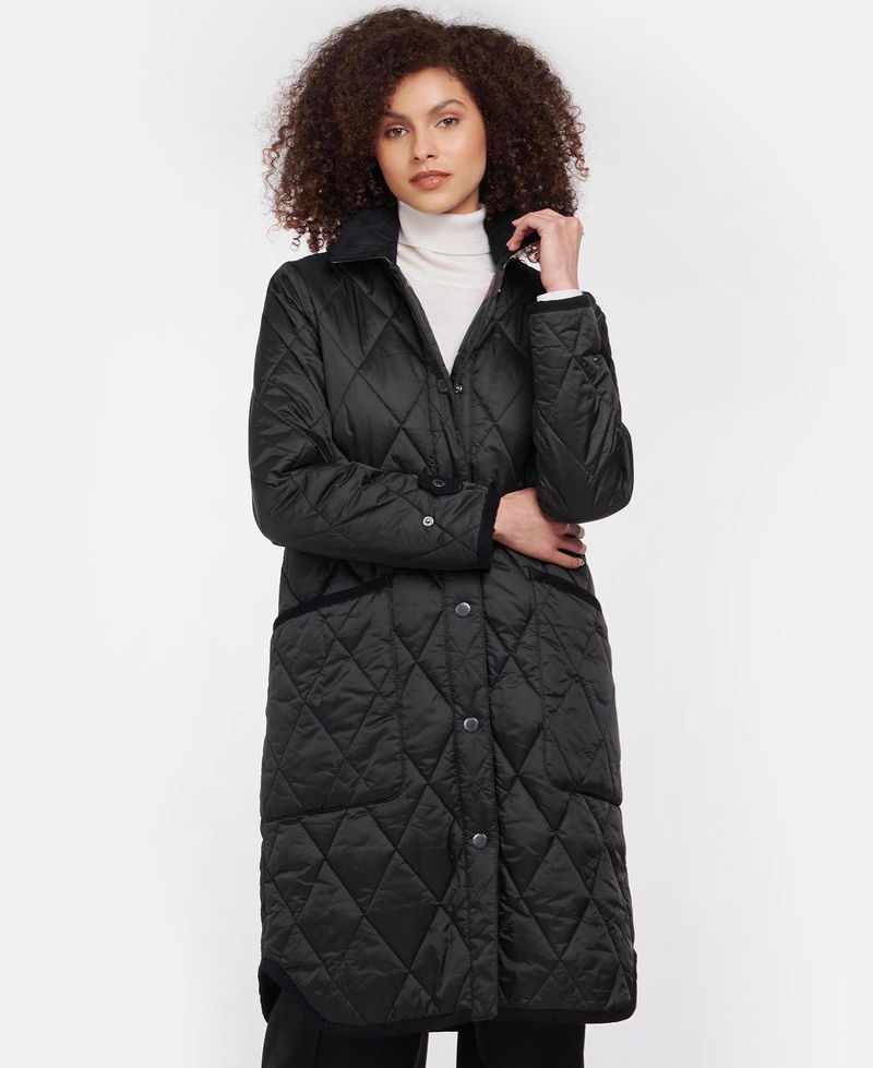 BARBOUR House of Hackney x Barbour - Hoxton Quilted Jacket in Black/Saturnalia | endource