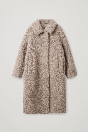 COS Wool Teddy Fleece Coat | endource