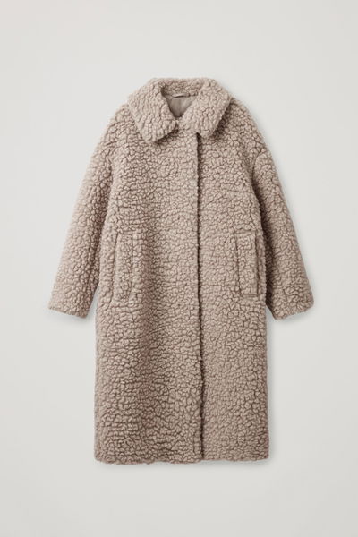 COS Wool Teddy Fleece Coat | endource