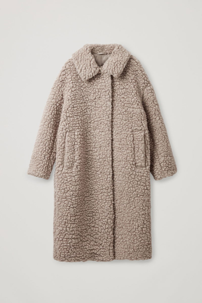 COS Wool Teddy Fleece Coat | Endource
