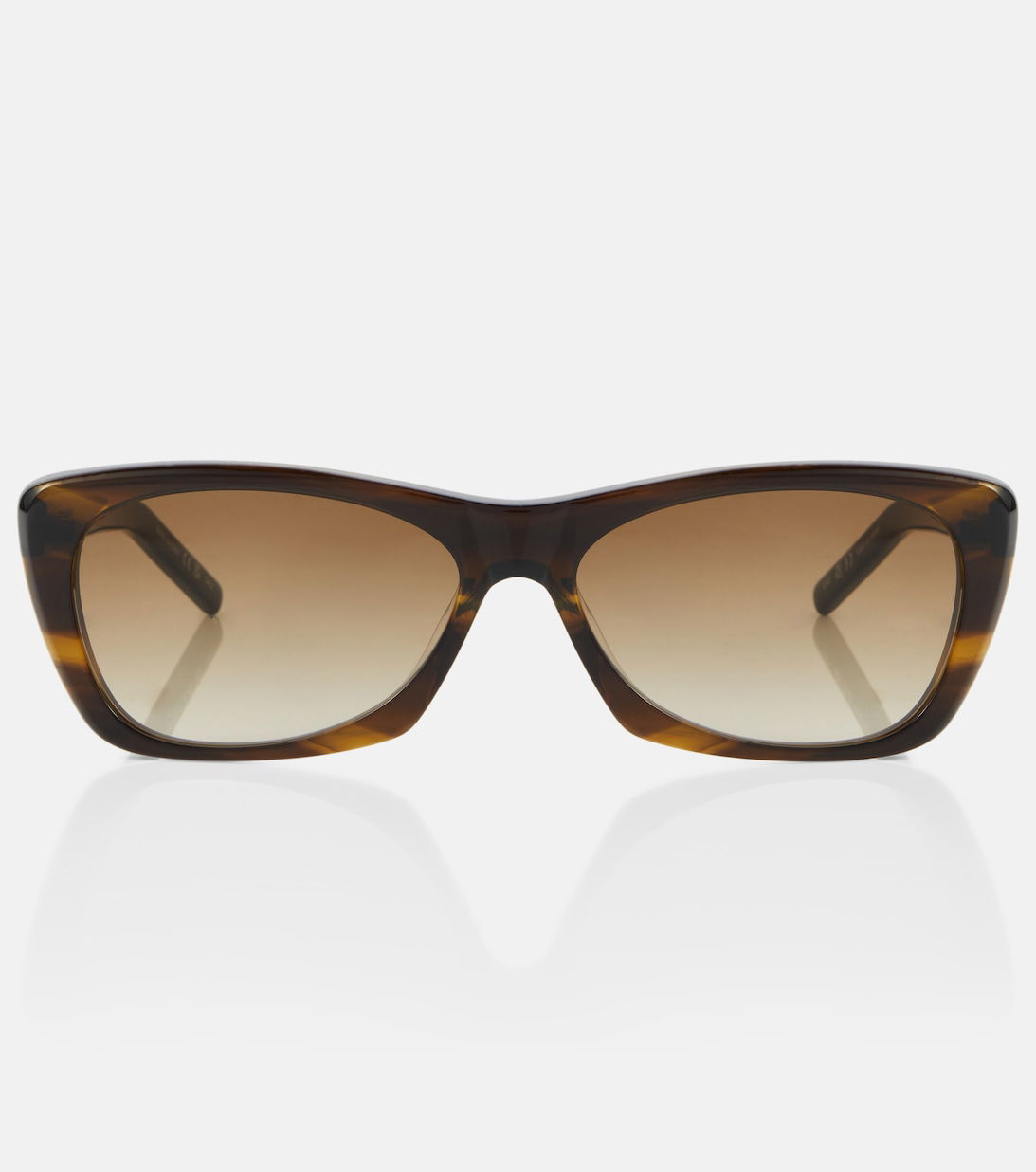 SAINT LAURENT SL 613 Square Sunglasses in Brown | endource