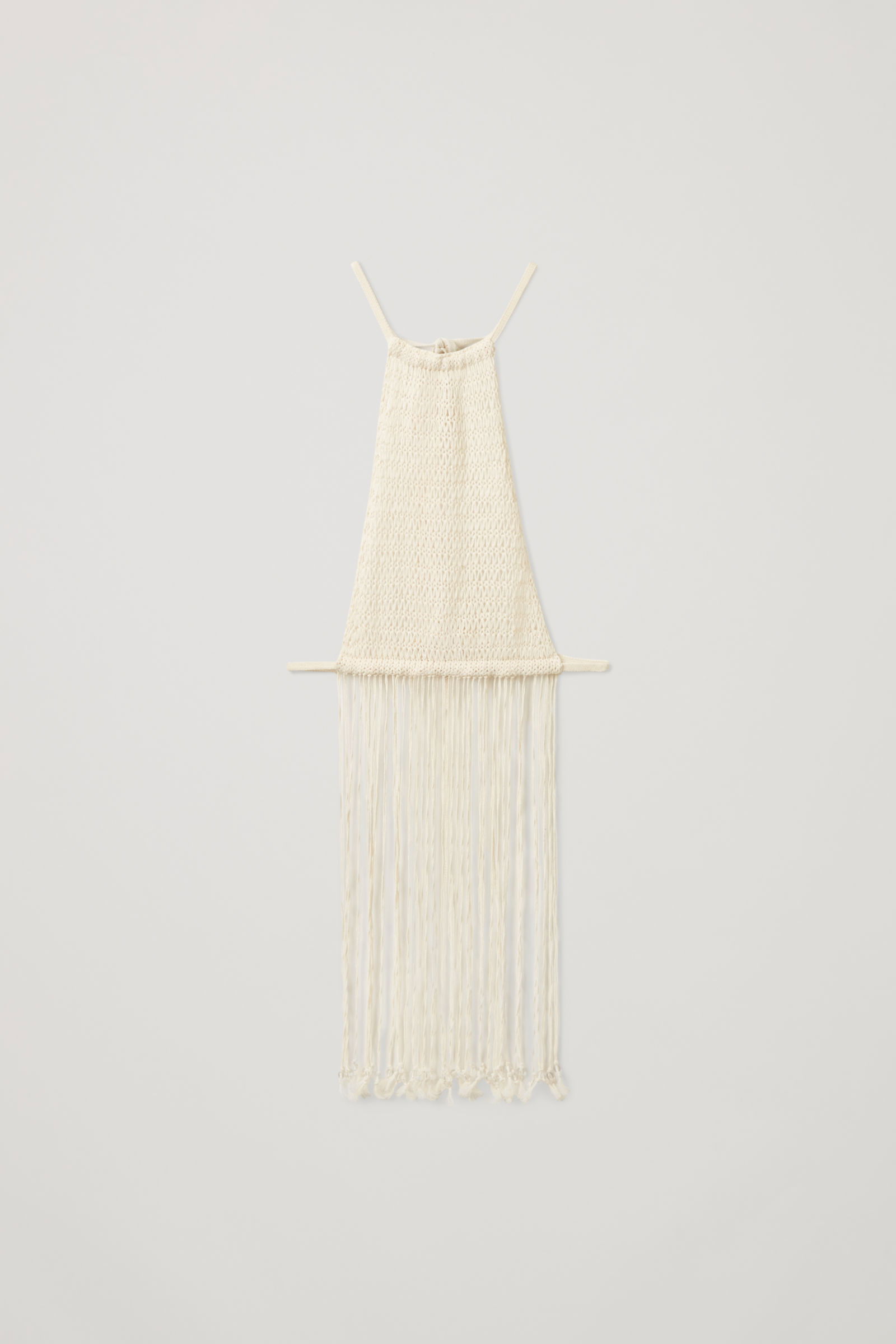 COS Beaded Crochet Bib in Off-white | Endource