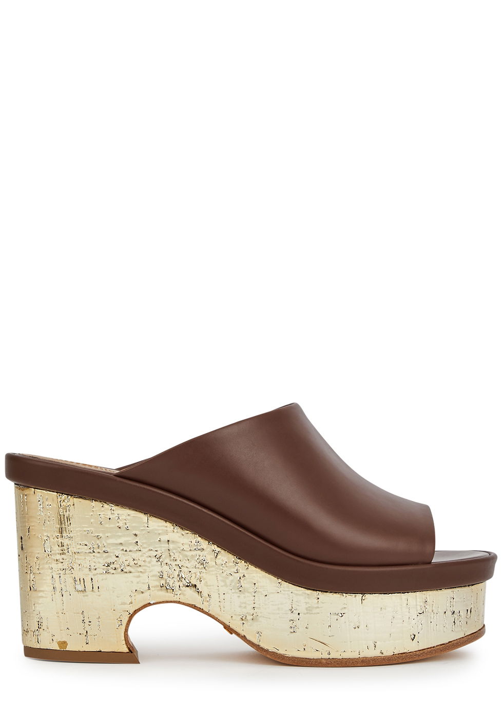 CHLOÉ Oli 90 Leather Wedge Mules | Endource