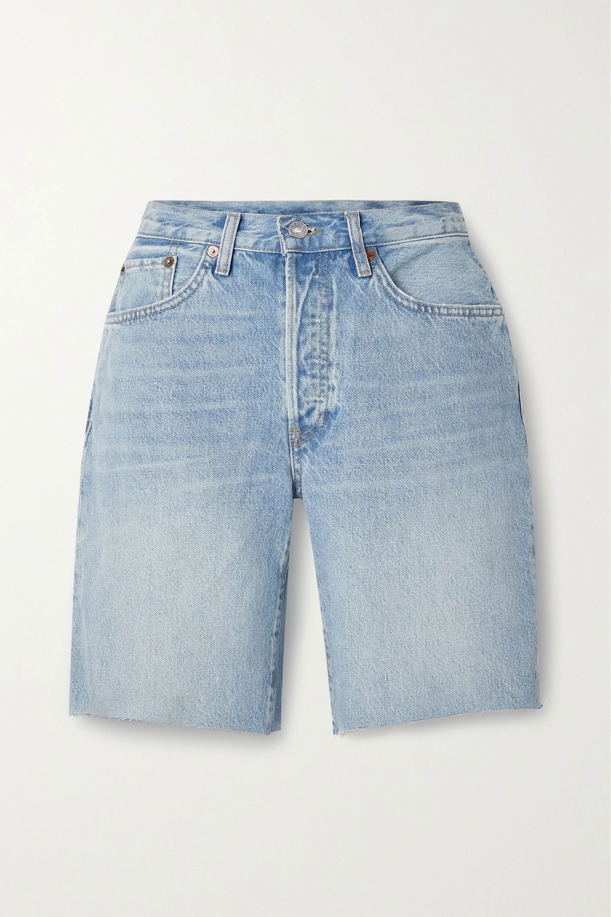 Redone 90s Organic Denim Shorts in Blue | Endource