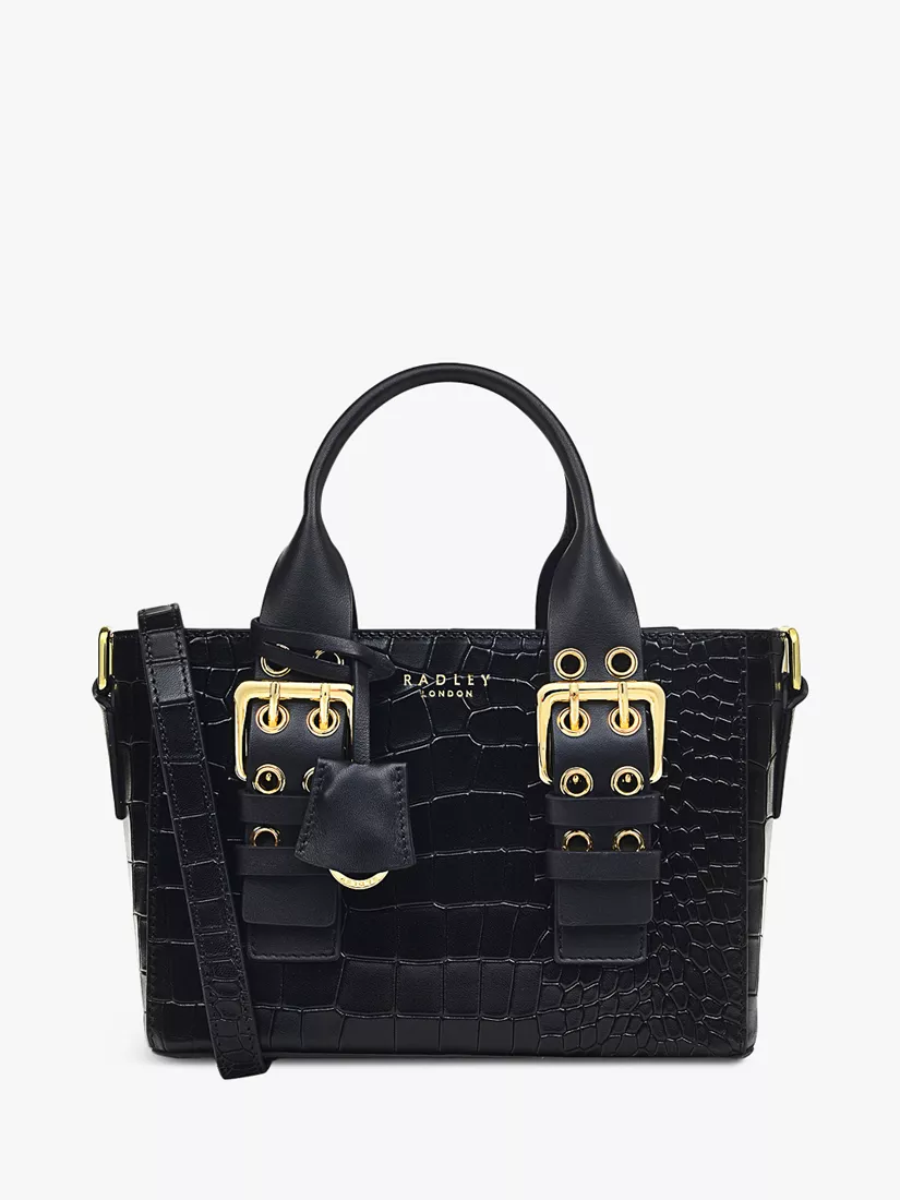 RADLEY Radley Curzon Street Leather Small Boxy Grab Bag in Black | endource