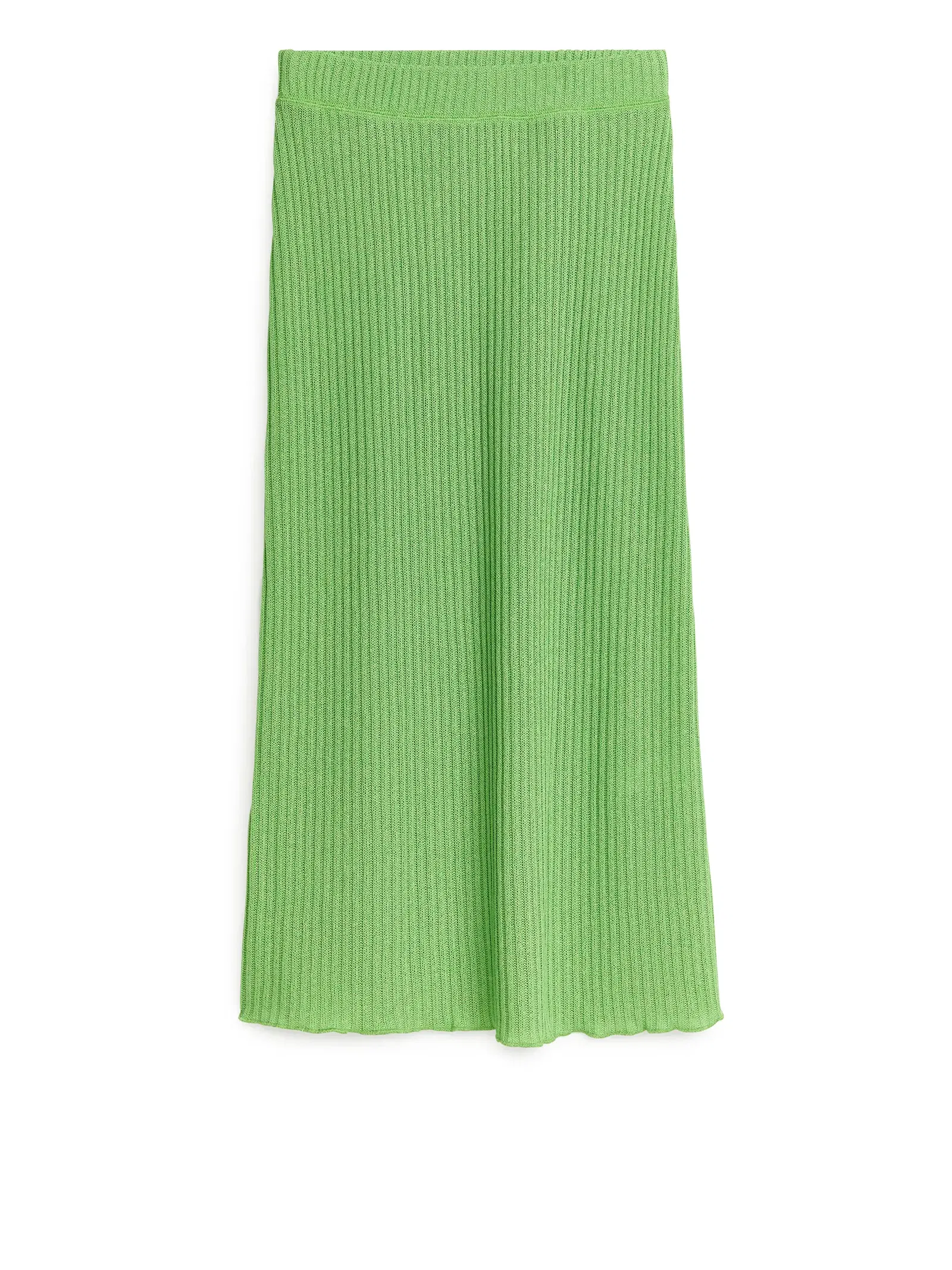 ARKET Rib Skirt in Bright Green | endource