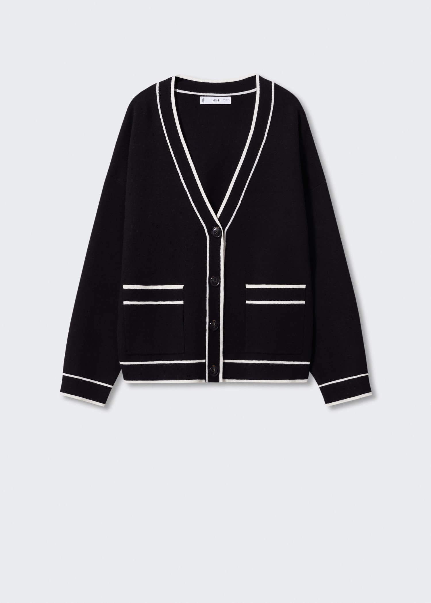 MANGO Contrast Trims Cardigan | endource