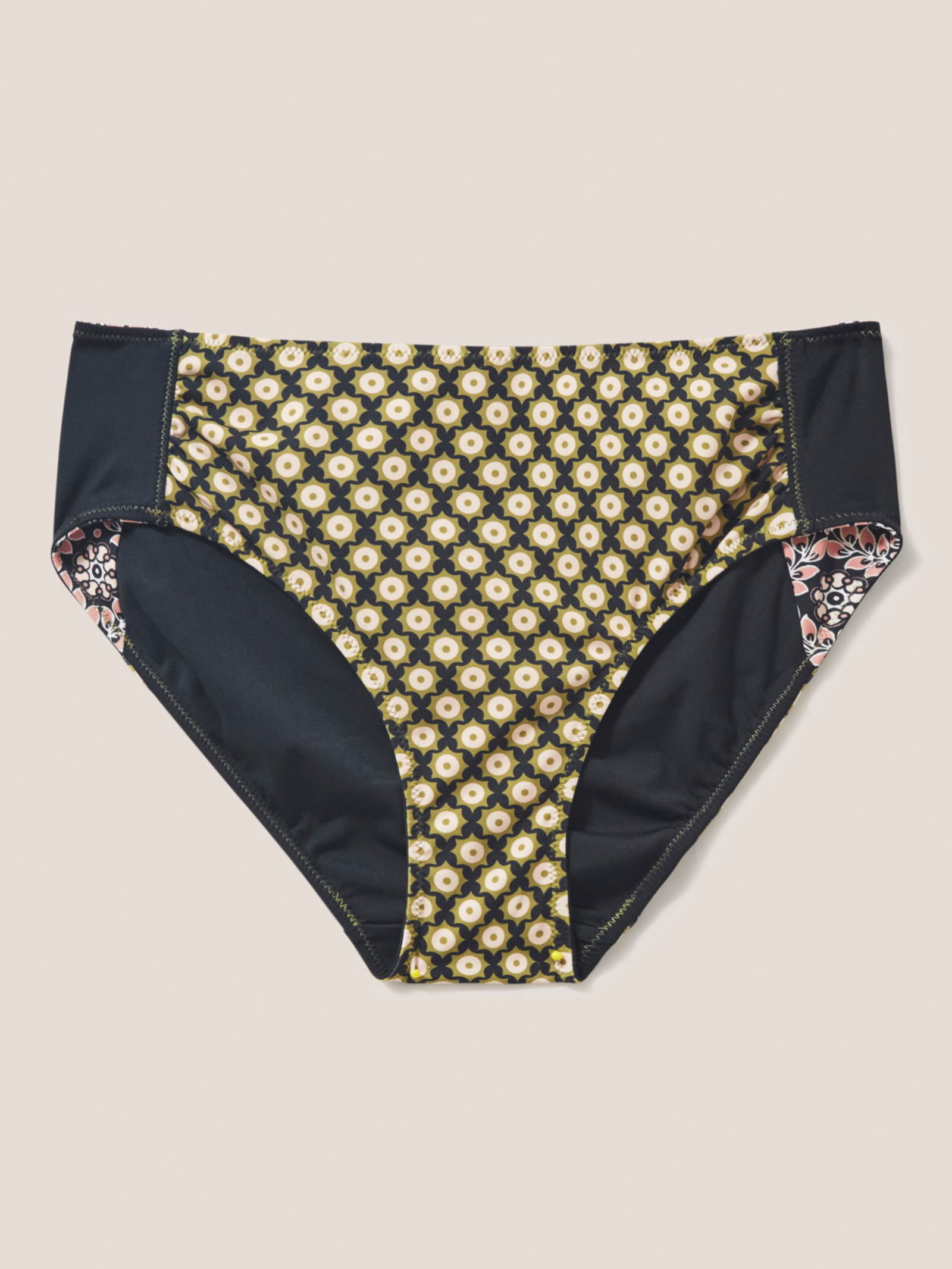 WHITE STUFF Sunshine Reversible Swim Bottoms in Black/Multi | endource