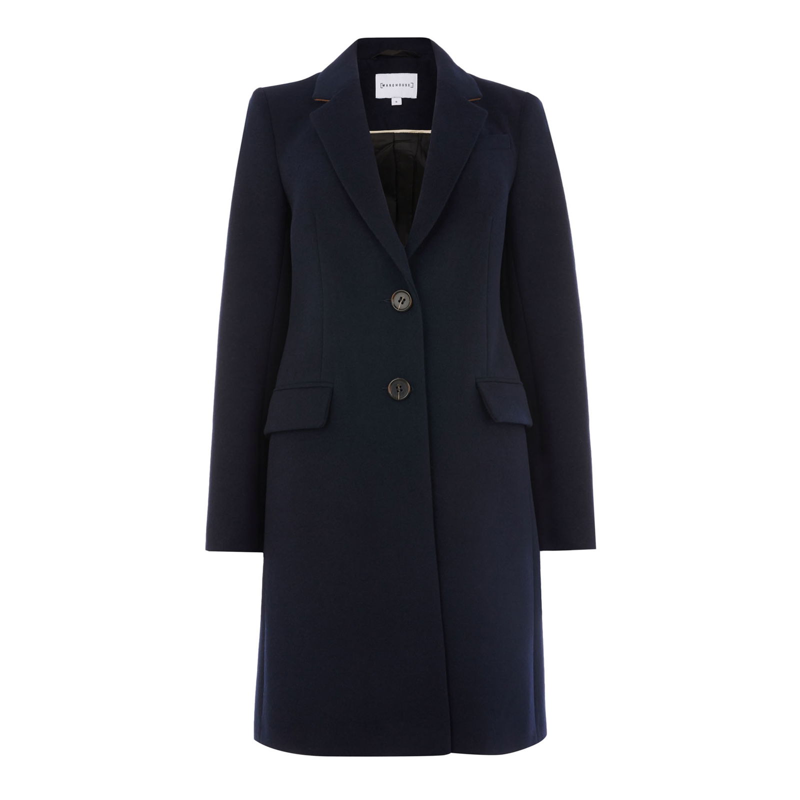 WAREHOUSE Single Breasted Crombie Coat | Endource