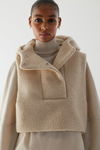 COS Teddy Hooded Hybrid Vest in Beige | endource