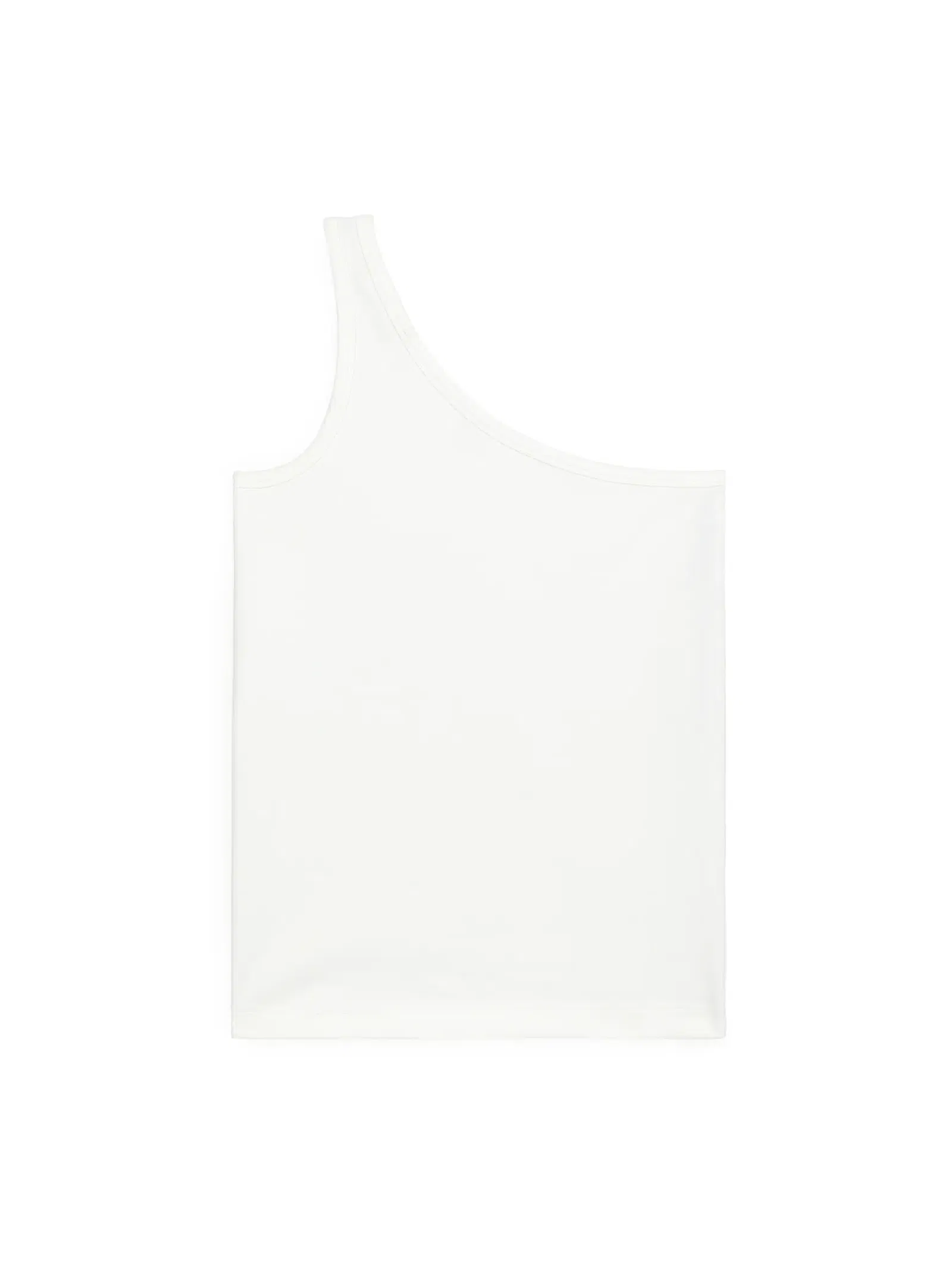 ARKET One-Shoulder Tank Top in White | endource