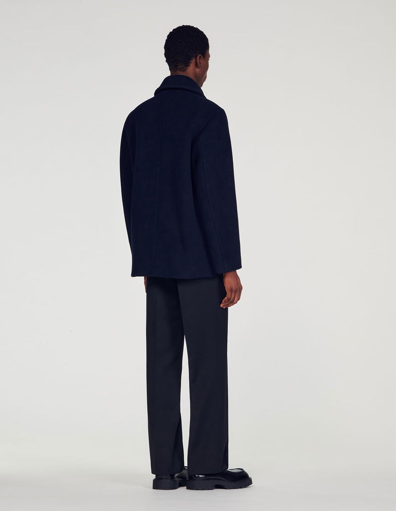 SANDRO Wool Pea Coat | Endource