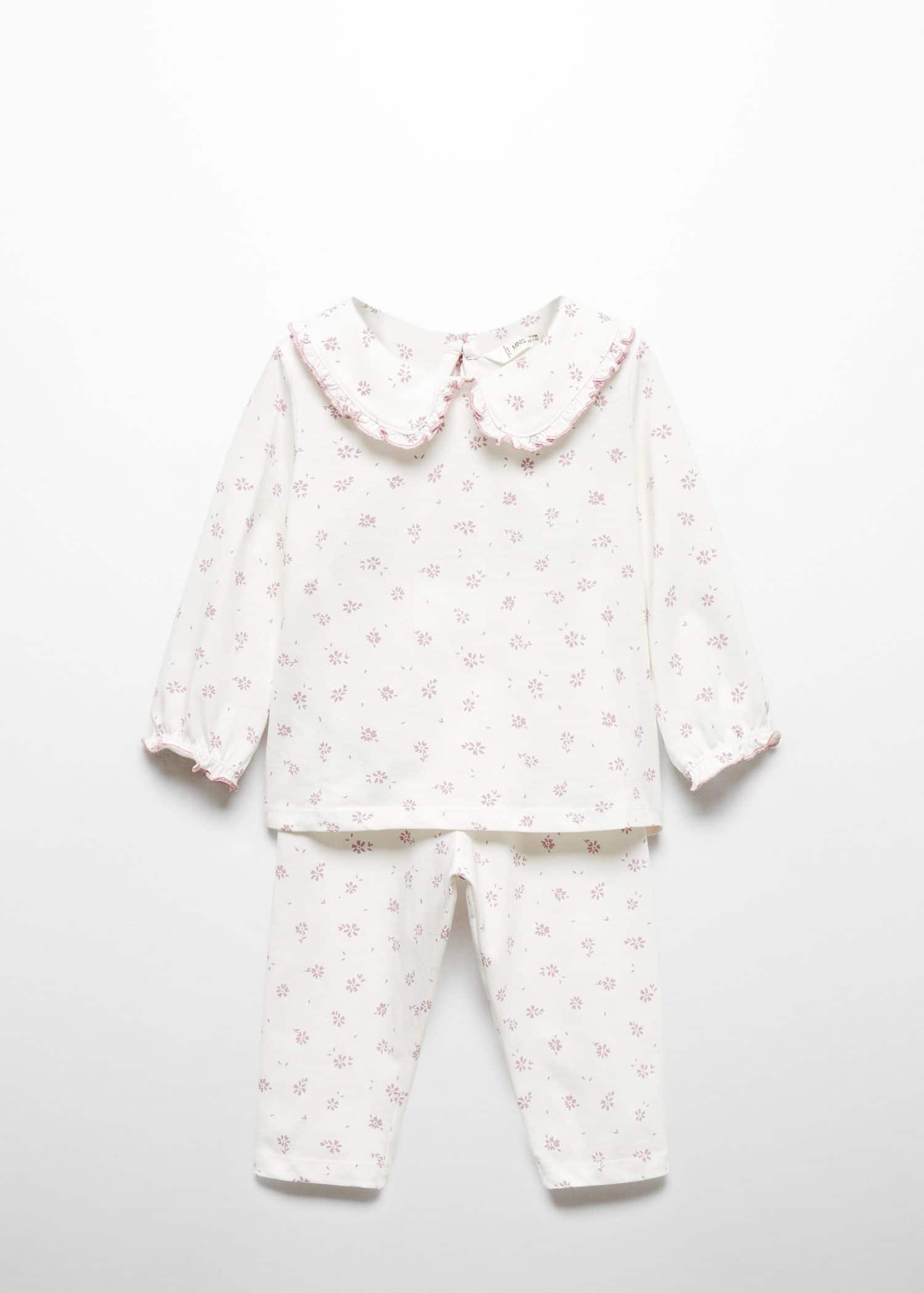 MANGO Printed Long Pyjamas in Off White | endource
