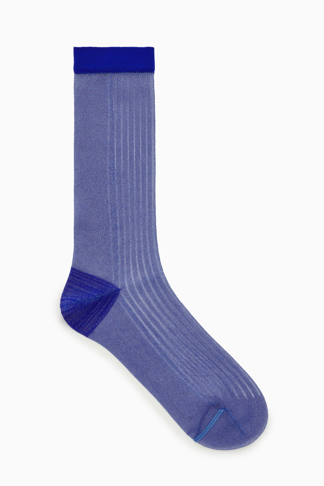 COS Ribbed Sheer Socks in BLUE | endource