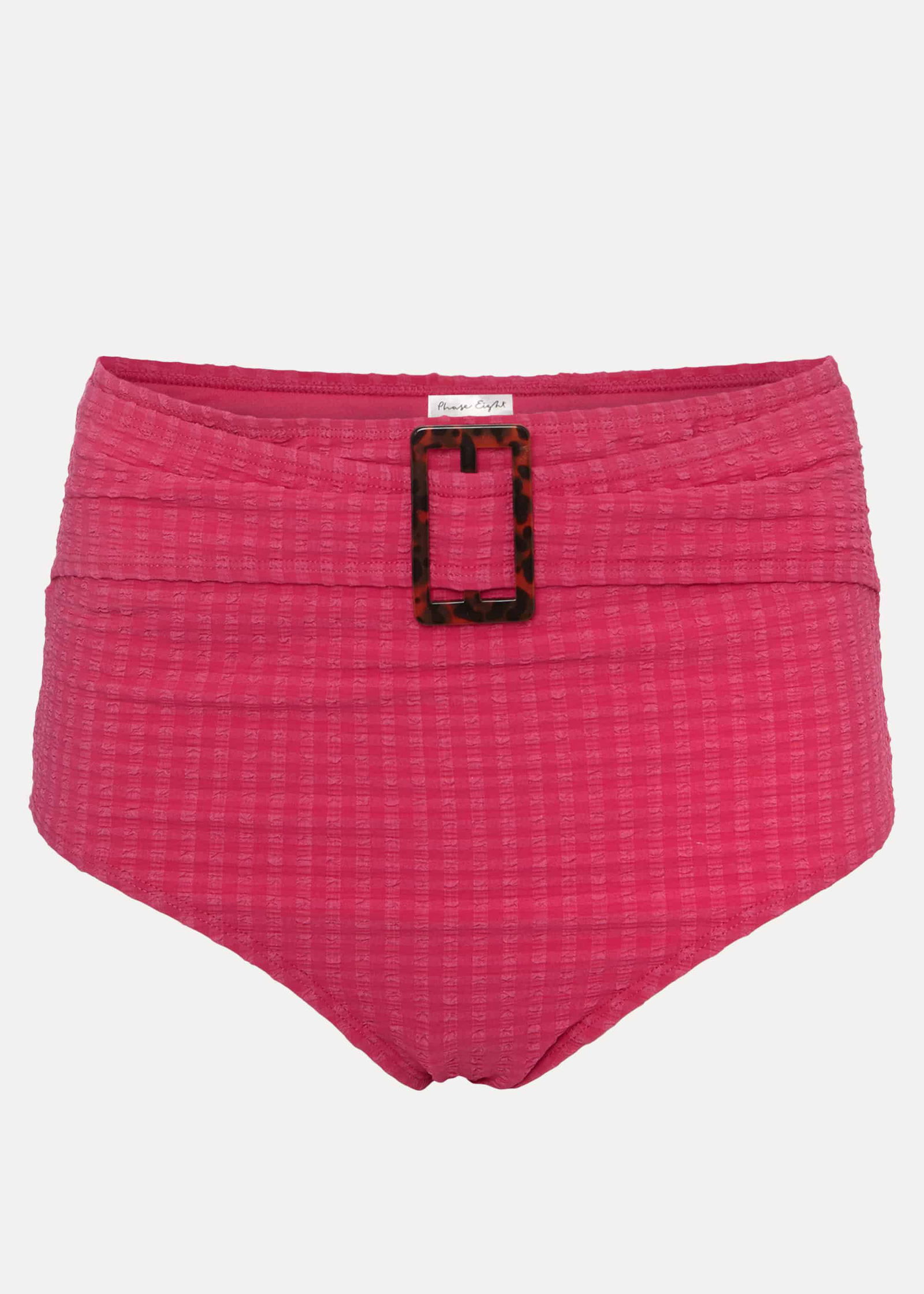 PHASE EIGHT Annabelle Textured Tankini Brief in Hot Pink | Endource