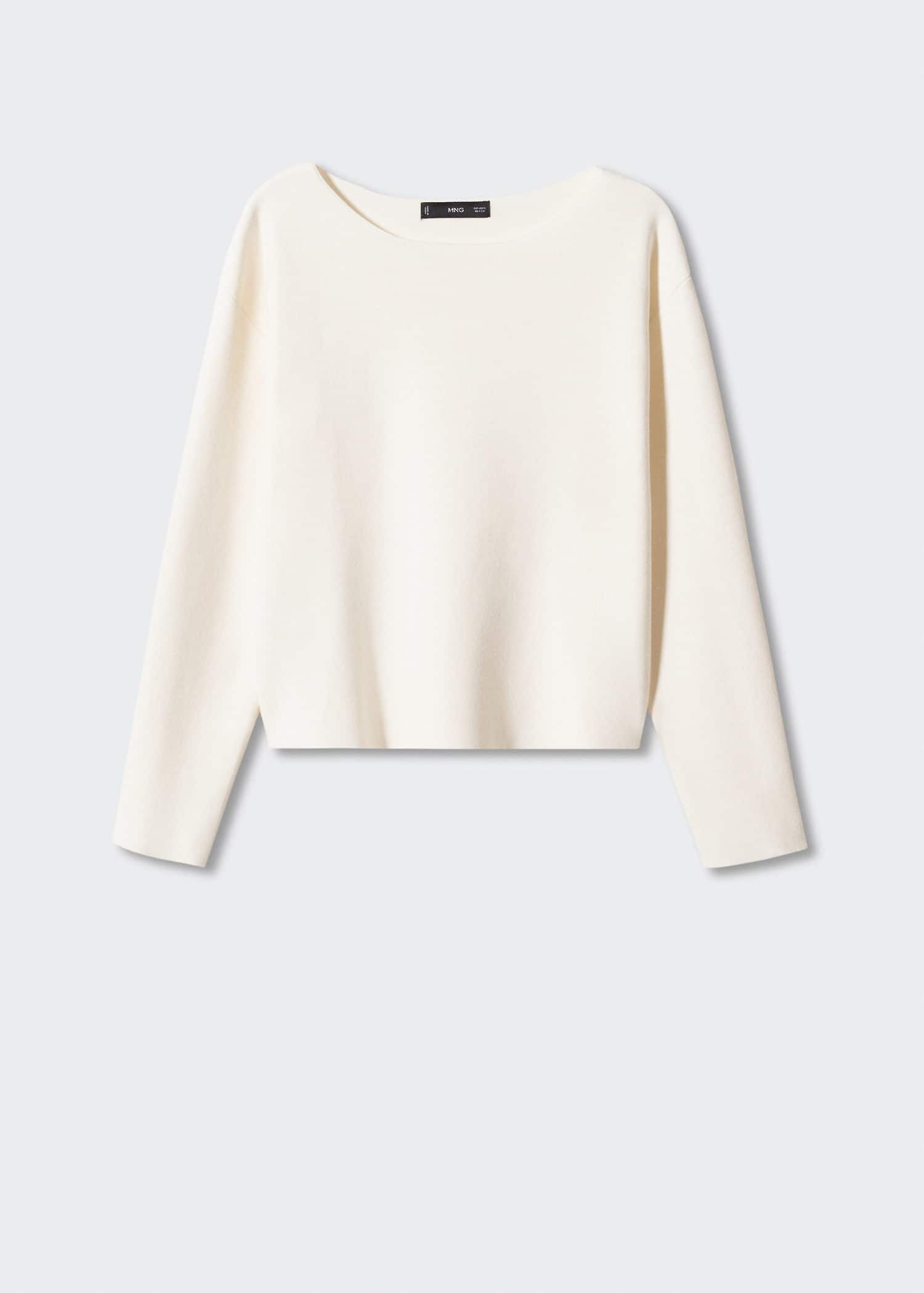 MANGO Fine-Knit Boat-Neck Sweater | endource