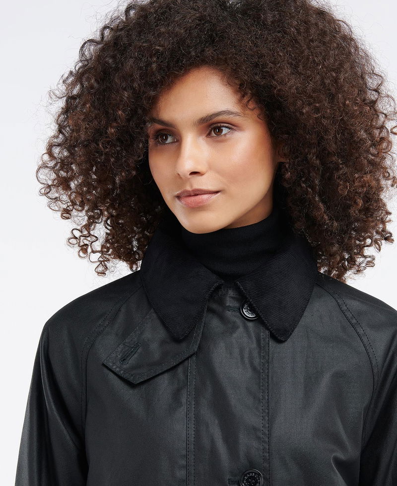 BARBOUR Nancy Wax Jacket in Tan/Cognac Tartan | endource