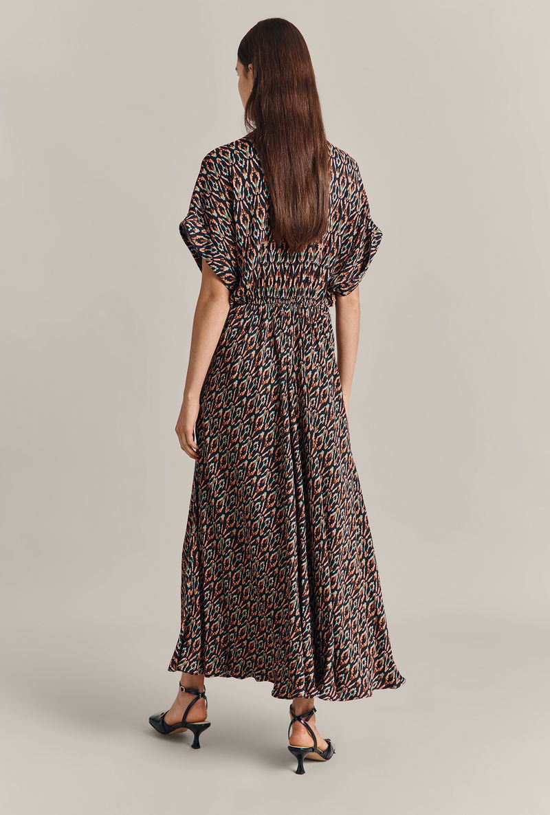 GHOST Harriet Crepe Midi Dress | Endource